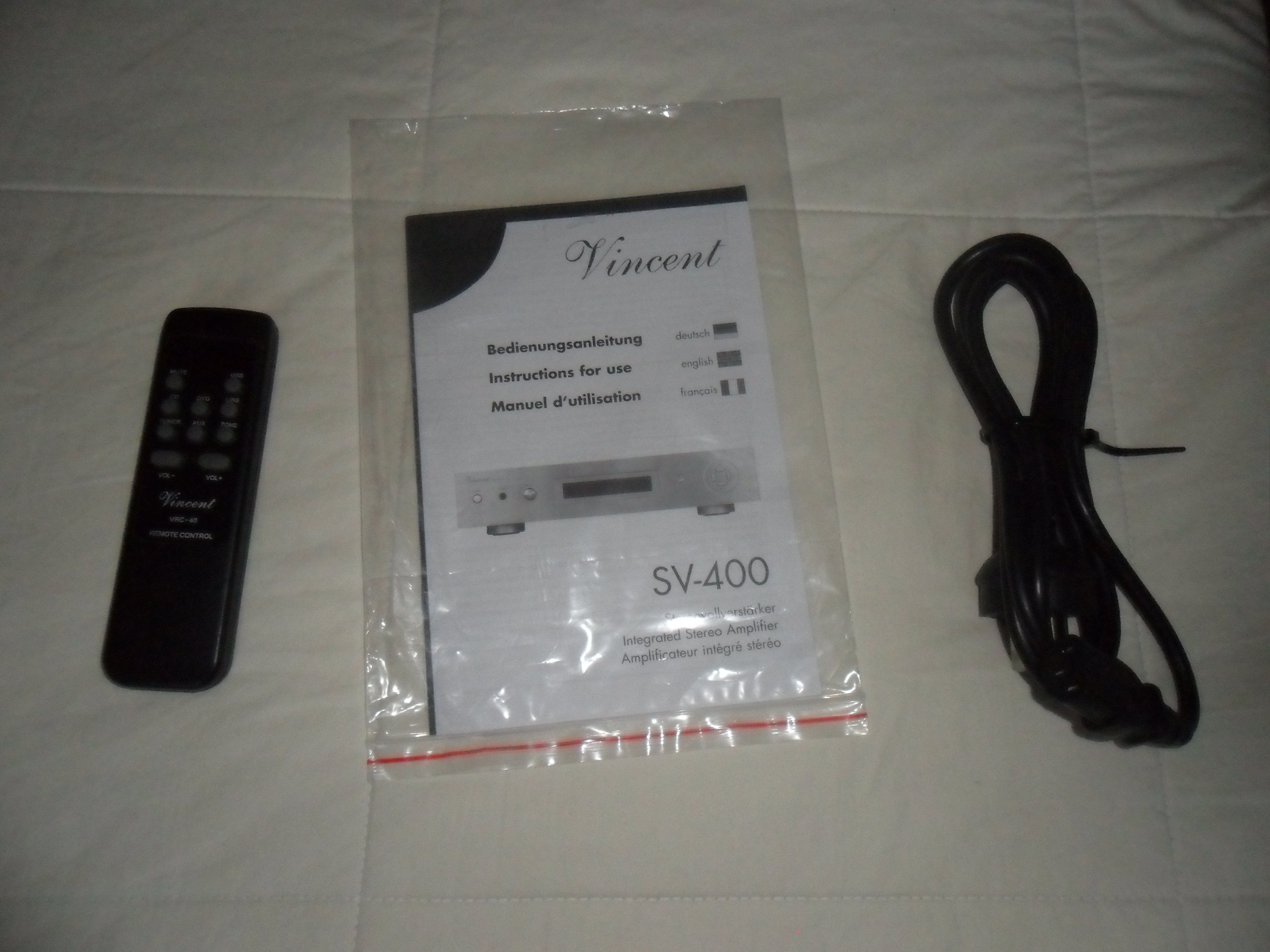 Vincent SV-400 German designed integrated amplifier - Stereo, Home ...