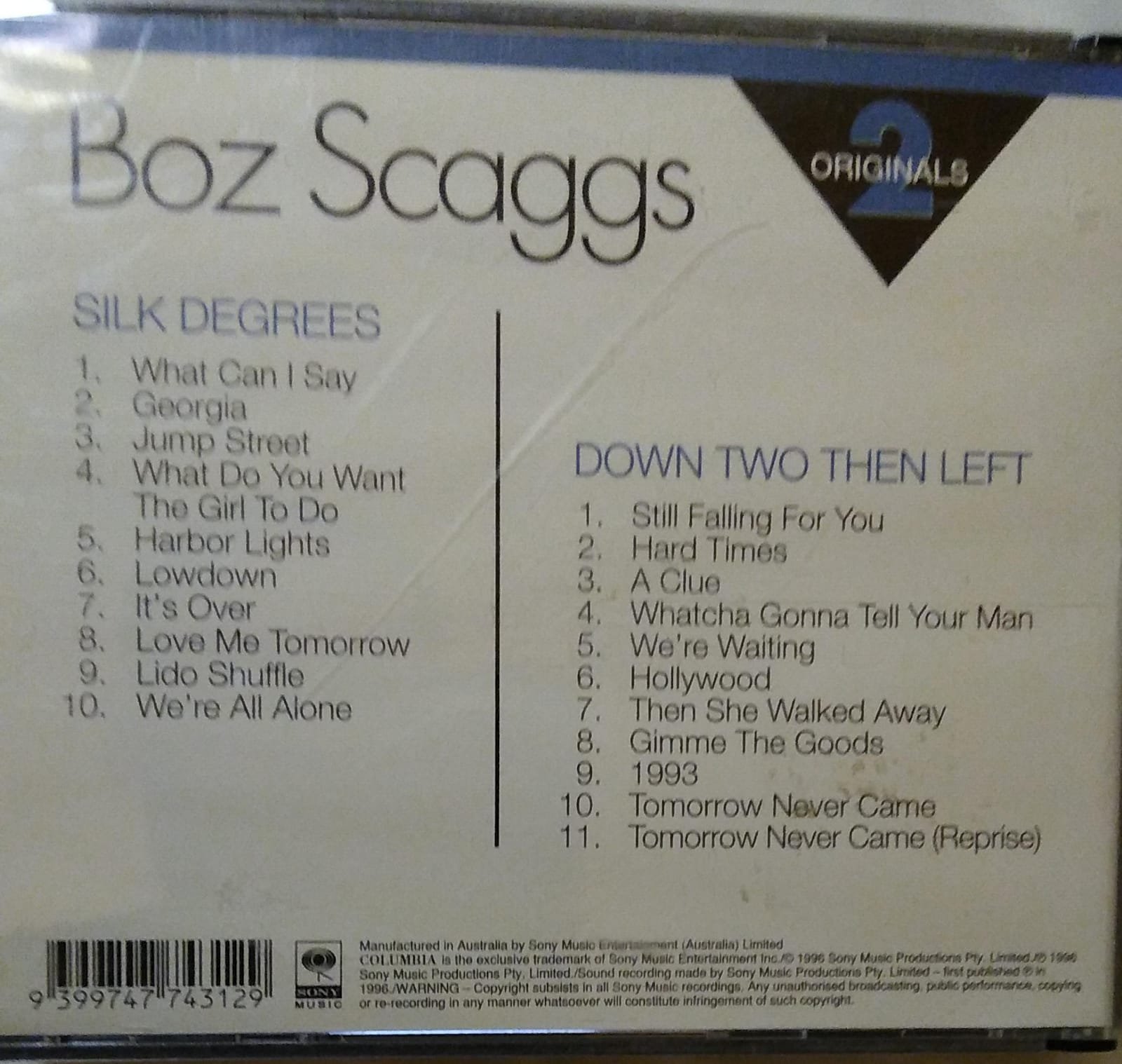 Boz Scaggs - Silk Degrees & Down Two Then Left - Vinyl, CD, and Blu-ray ...