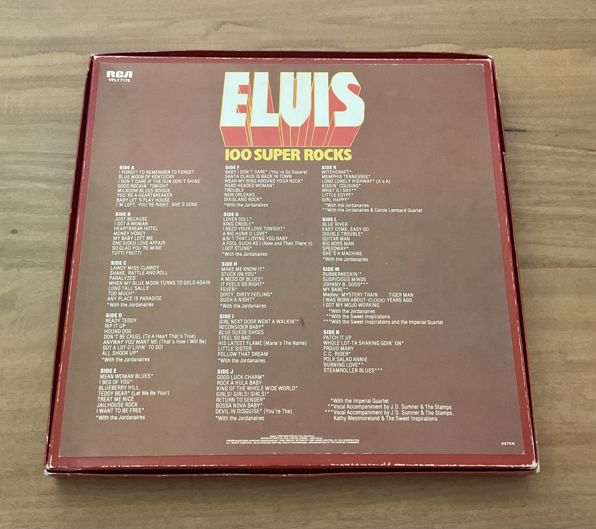 SOLD ELSEWHERE: Elvis Presley “100 Super Rocks” 1977 Box Set 7 LP w ...