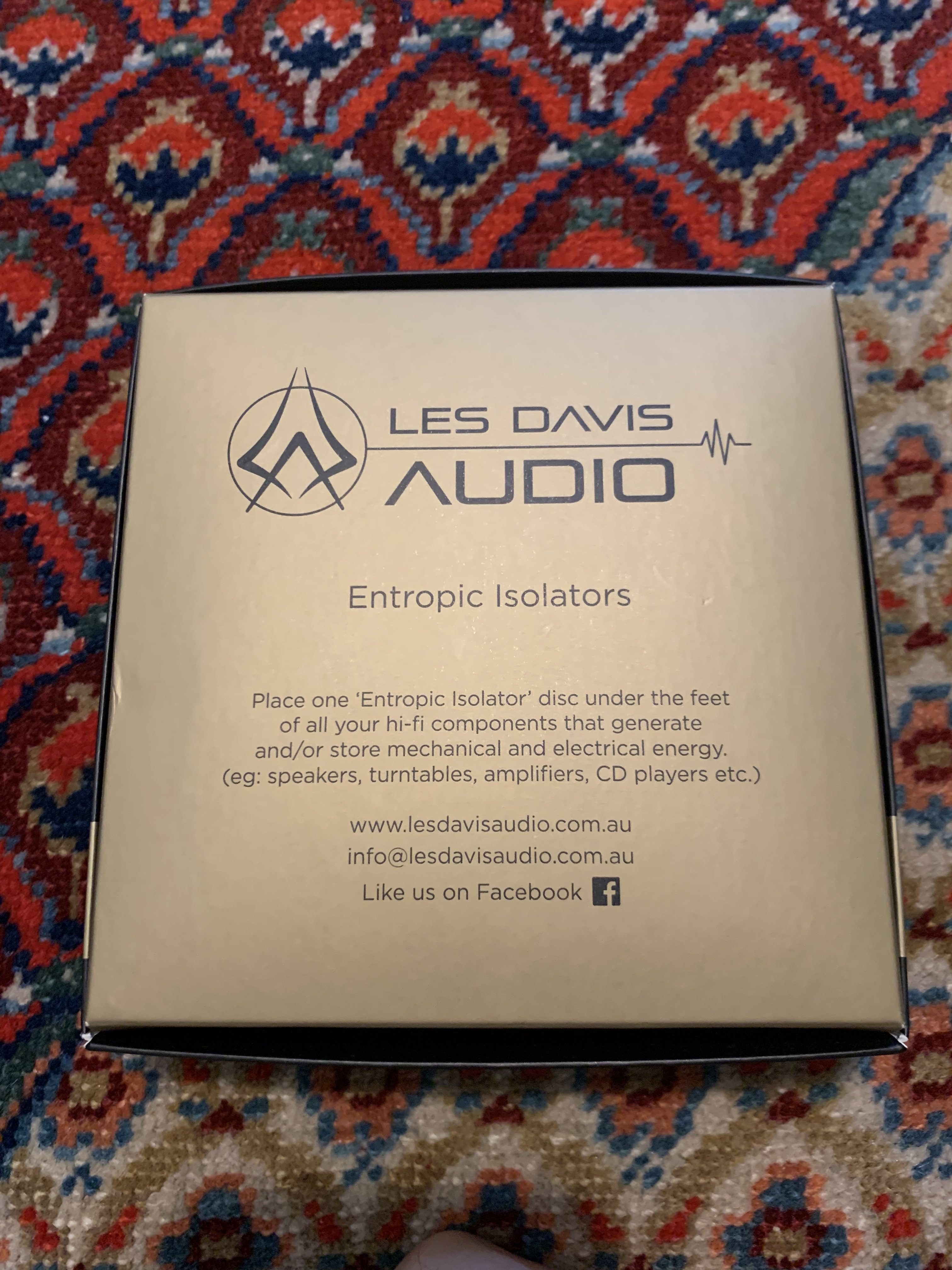 Les Davis Entropic isolators |﻿ Hi-Fi and Cinema Cables & Accessories