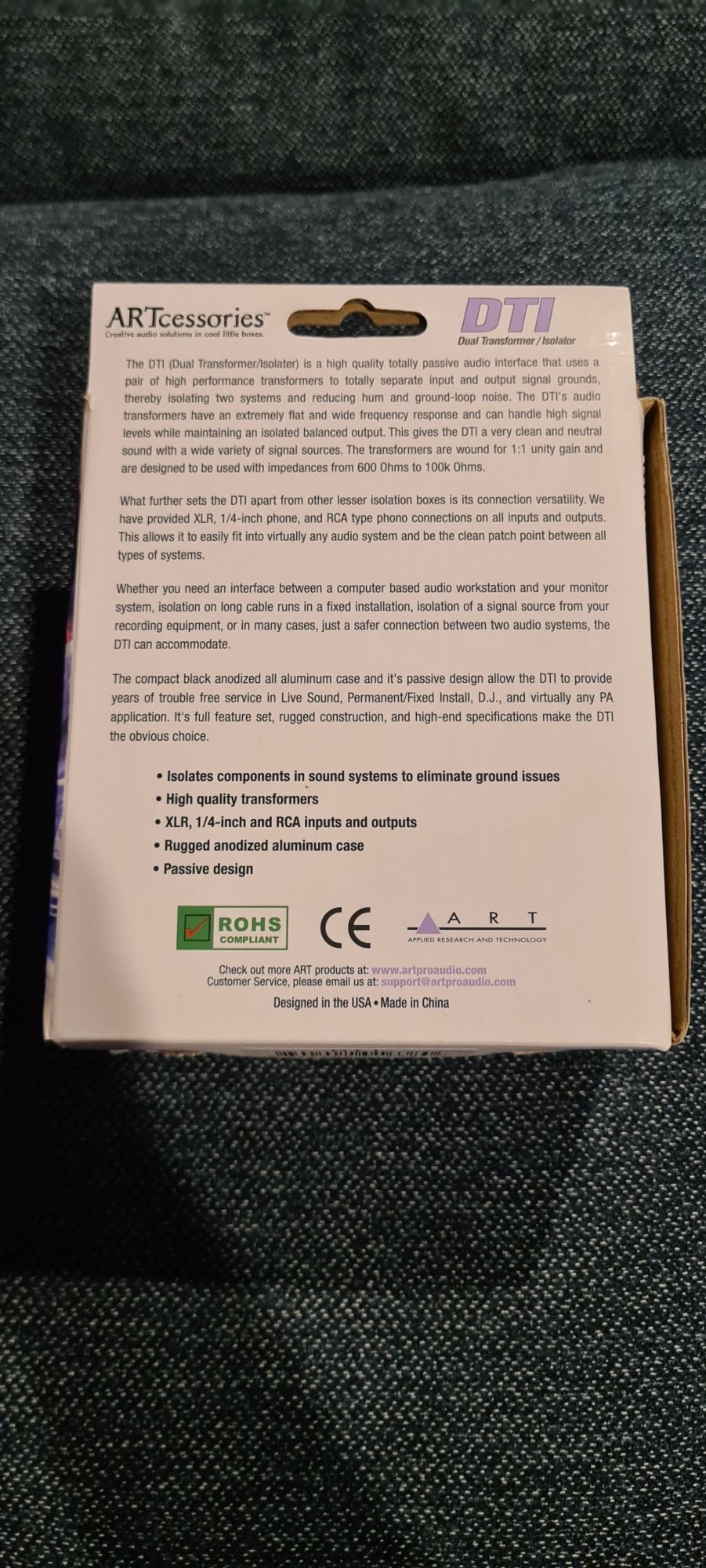 ART DTI Dual Transformer/Isolator - Hi-Fi and Cinema Cables & Accessories - StereoNET