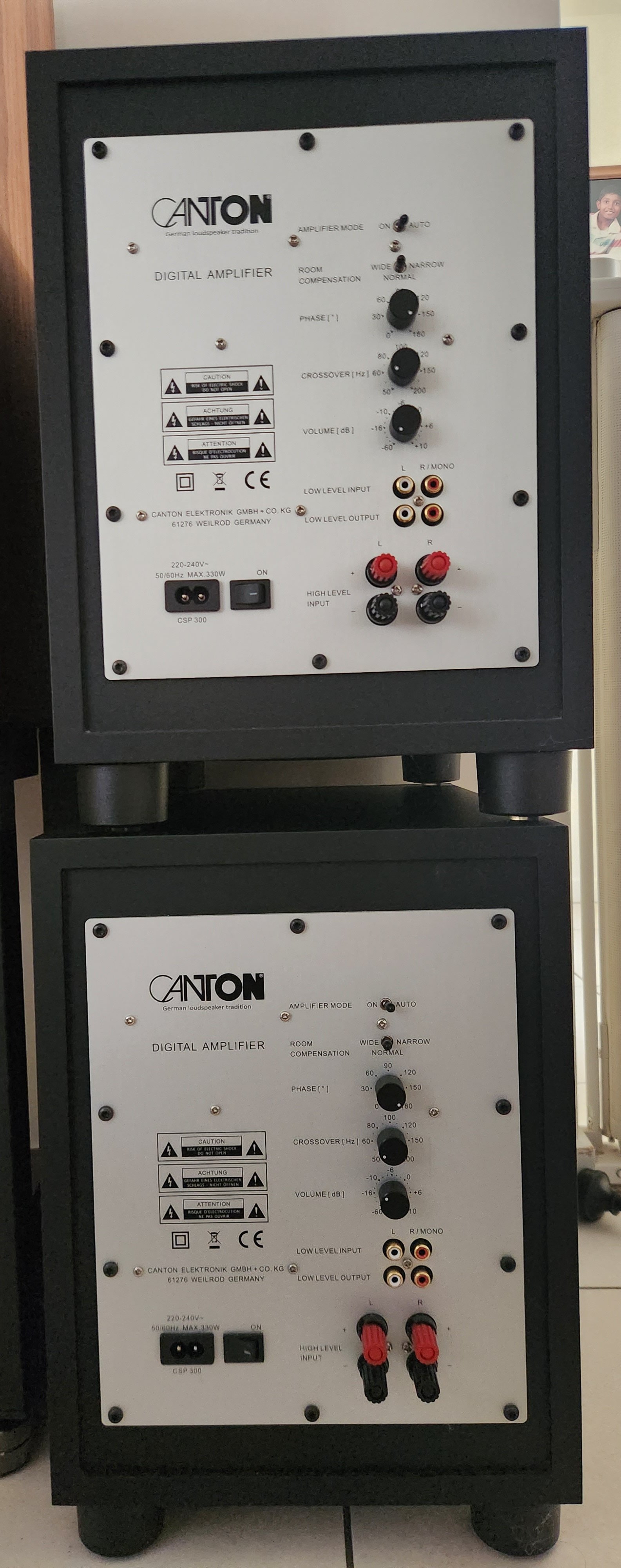 2 x CANTON POWER SUB 8.4 POWERED SUBWOOFER - Stereo, Home Cinema ...