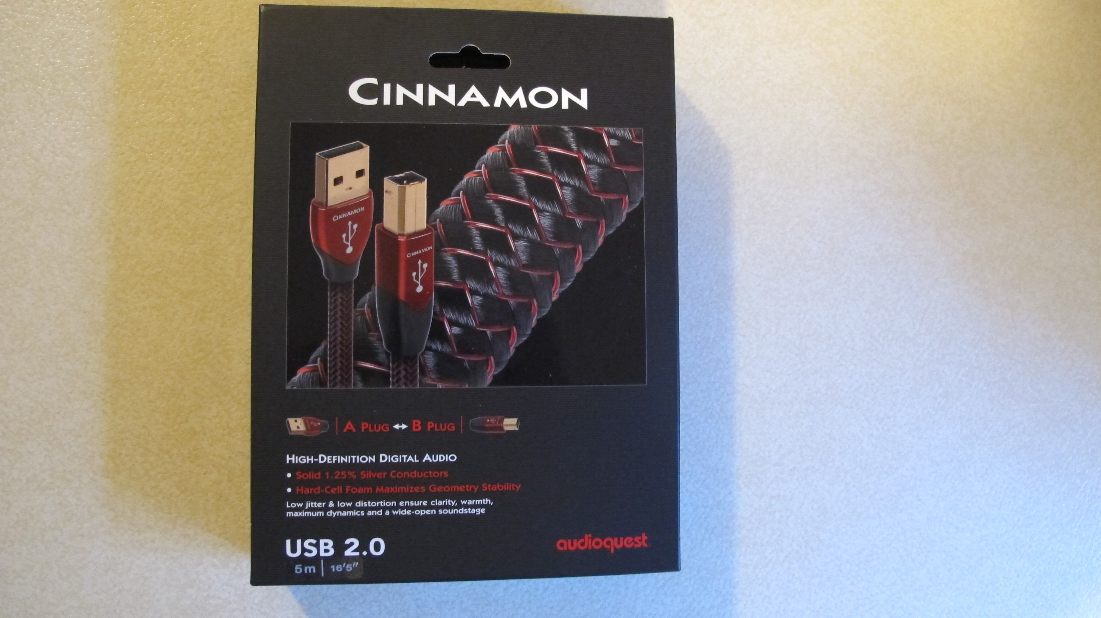 AUDIOQUEST CINNAMON A TO B USB CABLE 5 MTRS - Hi-Fi and Cinema Cables ...