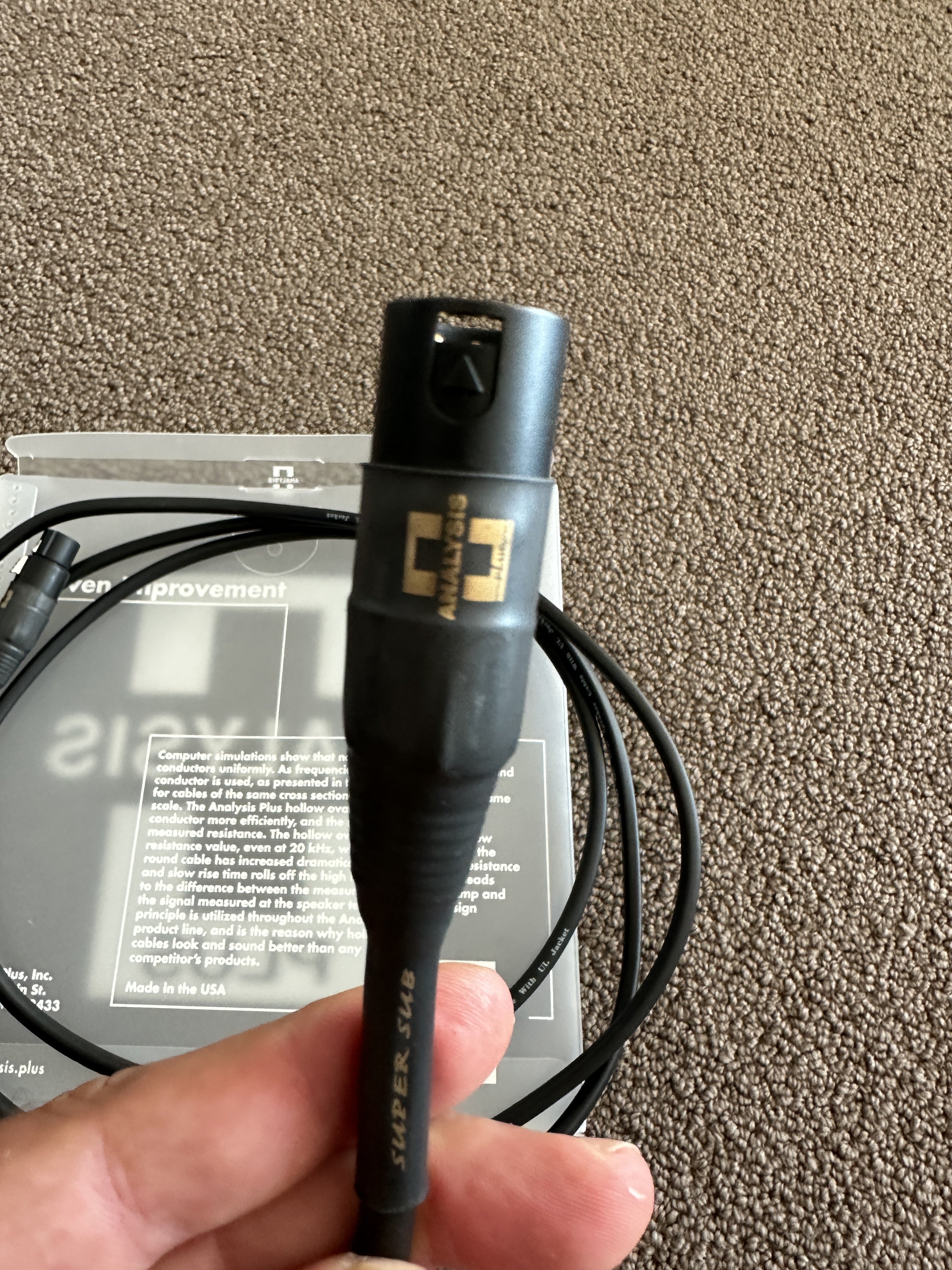 Analysis Plus Subwoofer Cable XLR 3m - Hi-Fi and Cinema Cables ...
