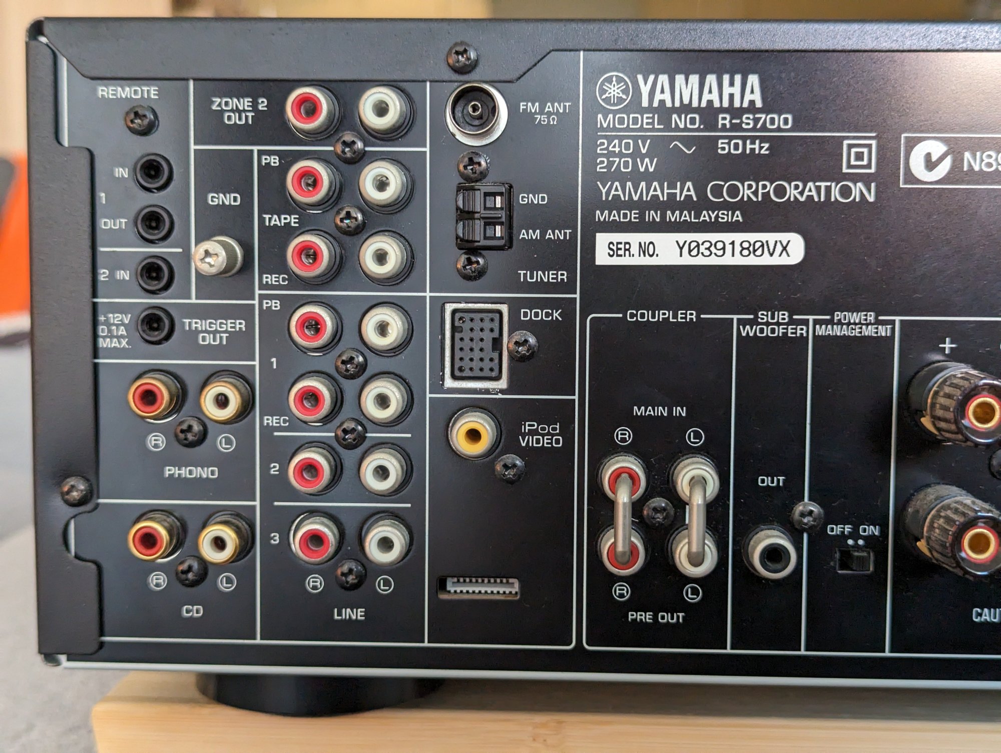 Yamaha R-S700 Natural Sound Receiver / Amplifier - Stereo, Home Cinema ...