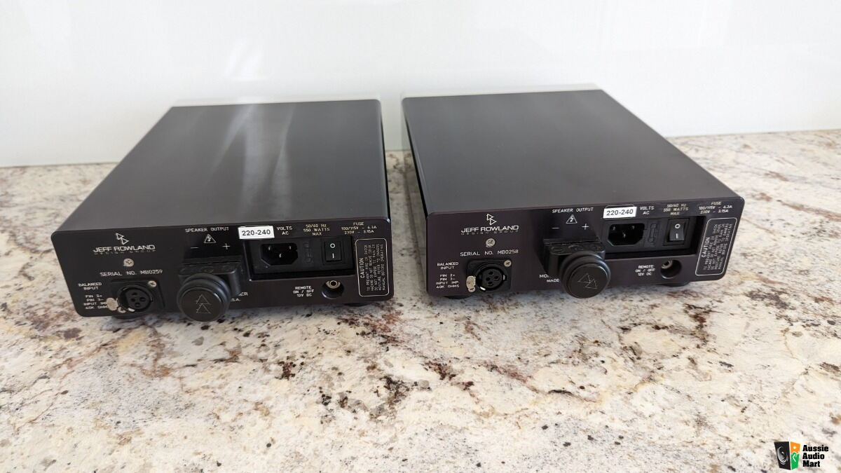 Jeff Rowland Monoblock Amps - Aussie Audio Mart