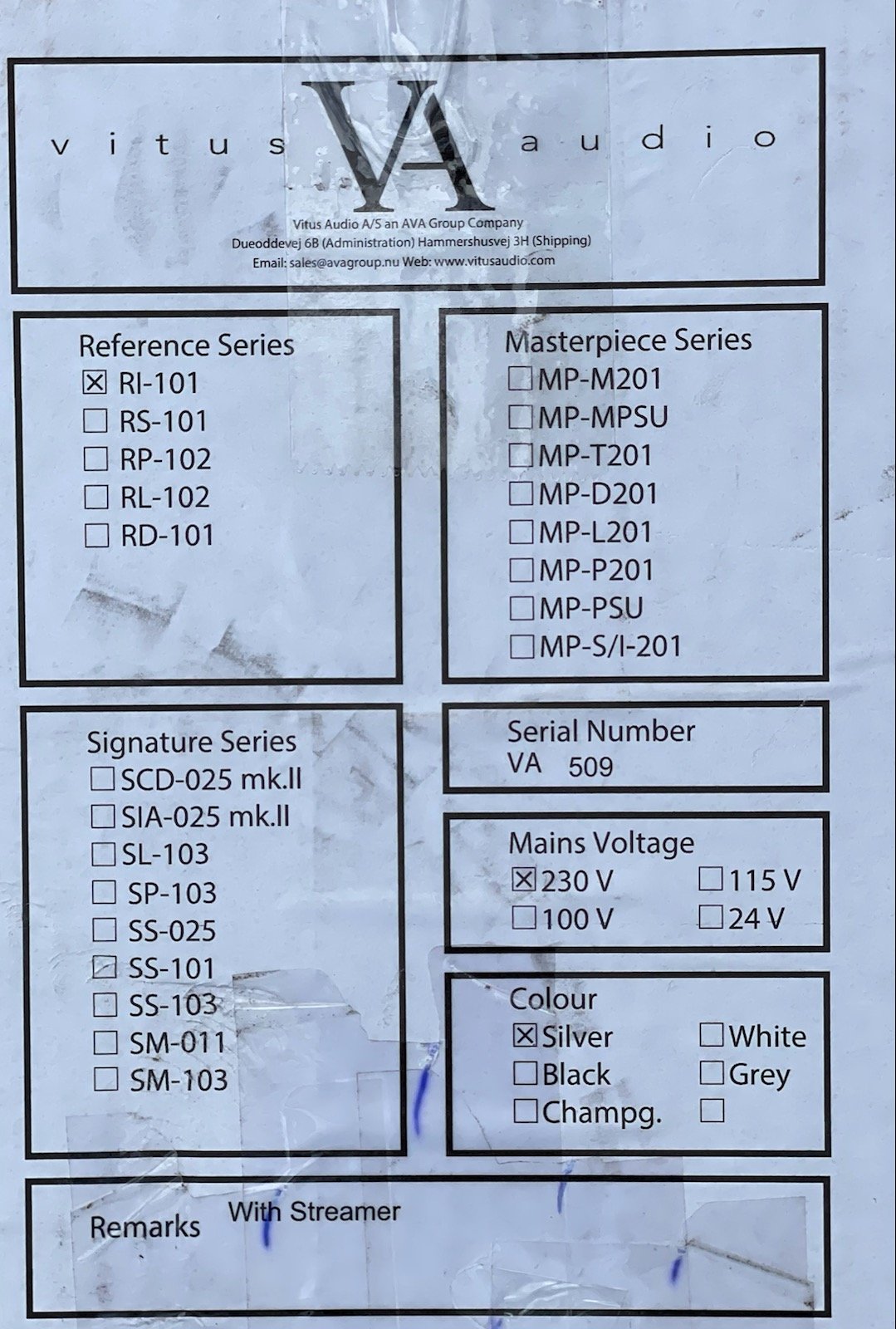 Vitus Audio RI-101 DAC/Streamer Integrated Amplifier - Stereo, Home ...