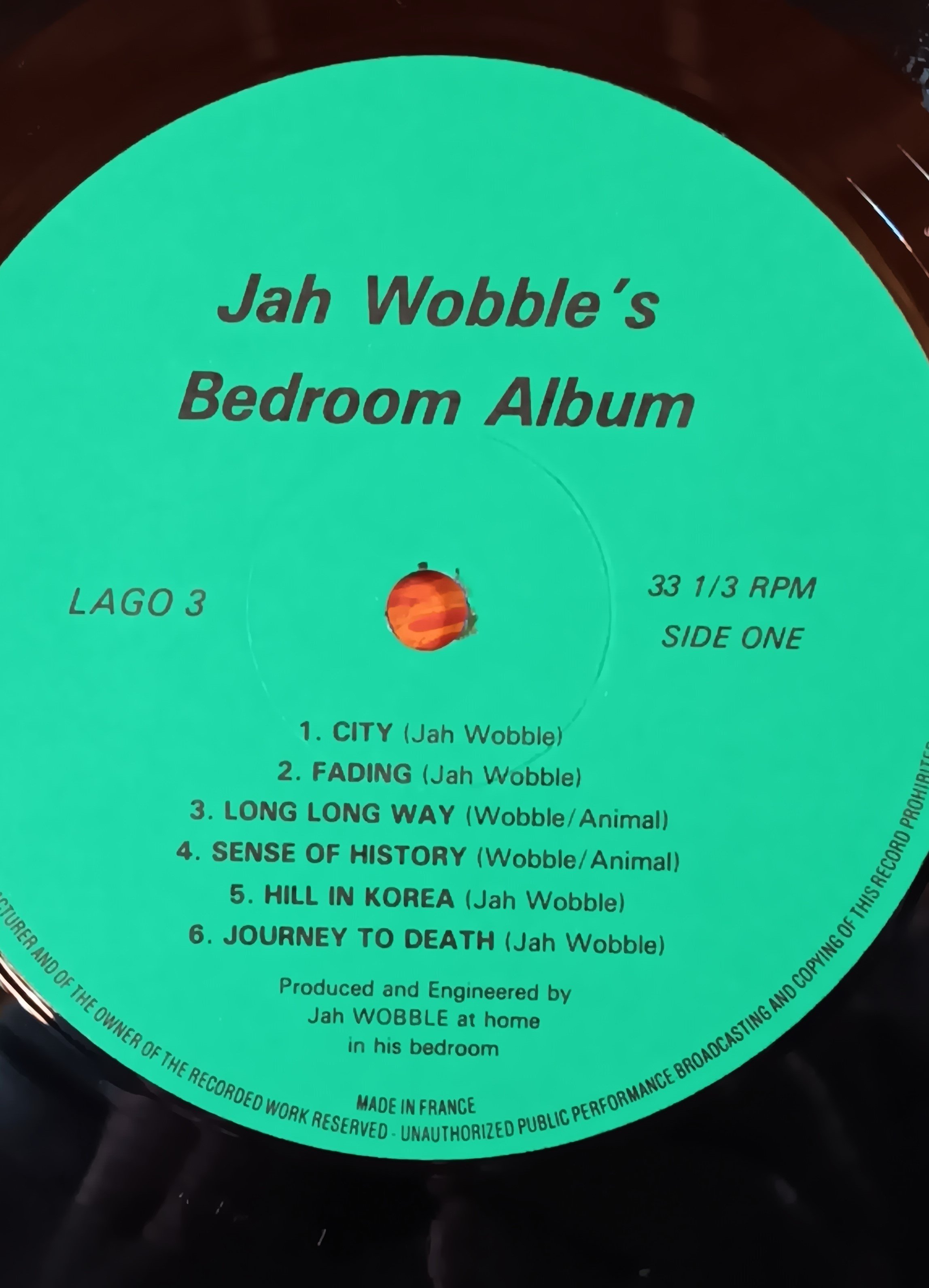 Jah Wobble's Bedroom Album Vinyl Record (LP) |﻿ Vinyl Records