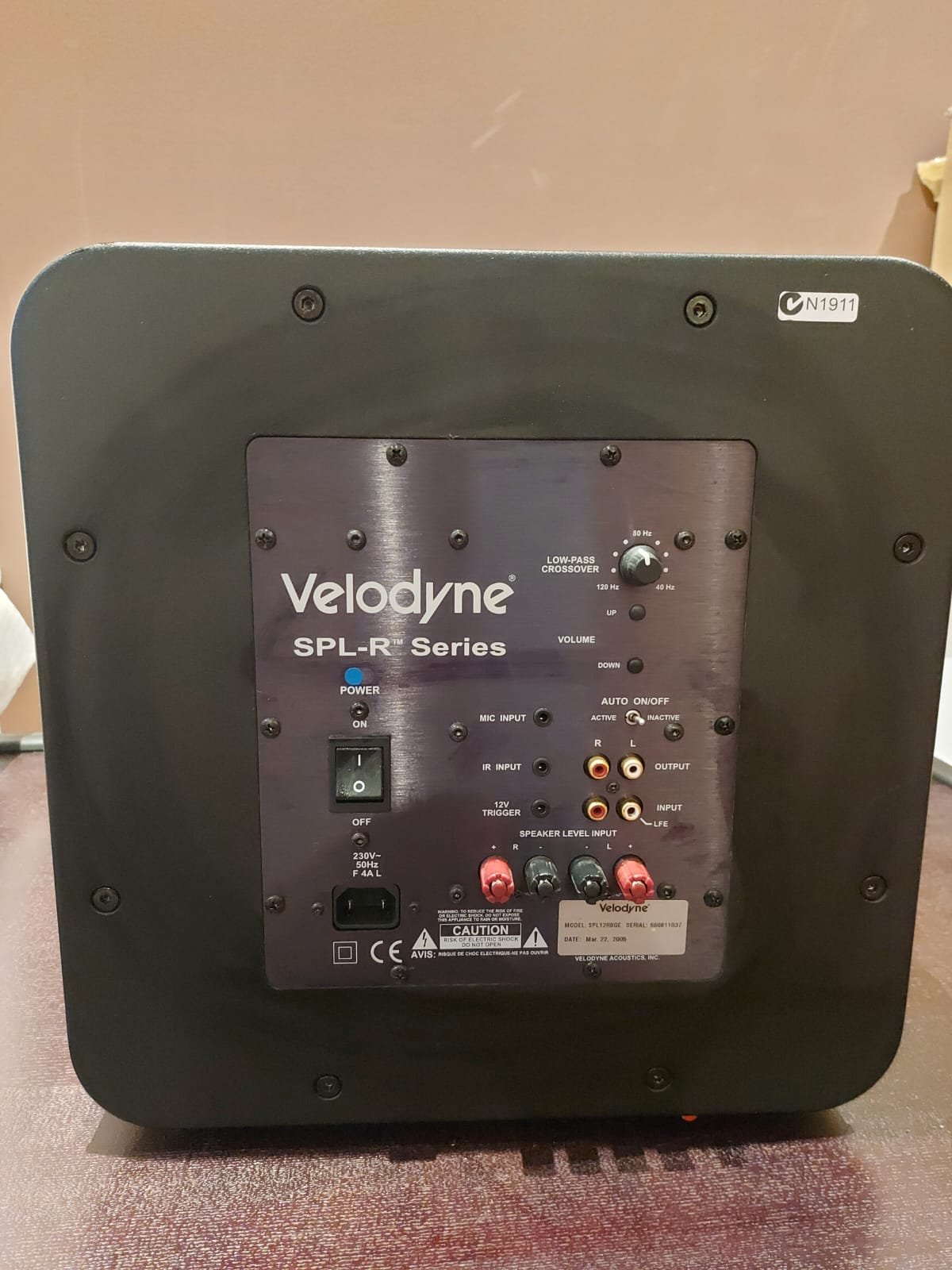Velodyne SPL12RBGE Subwoofer (Active / Powered) - Subwoofers - StereoNET