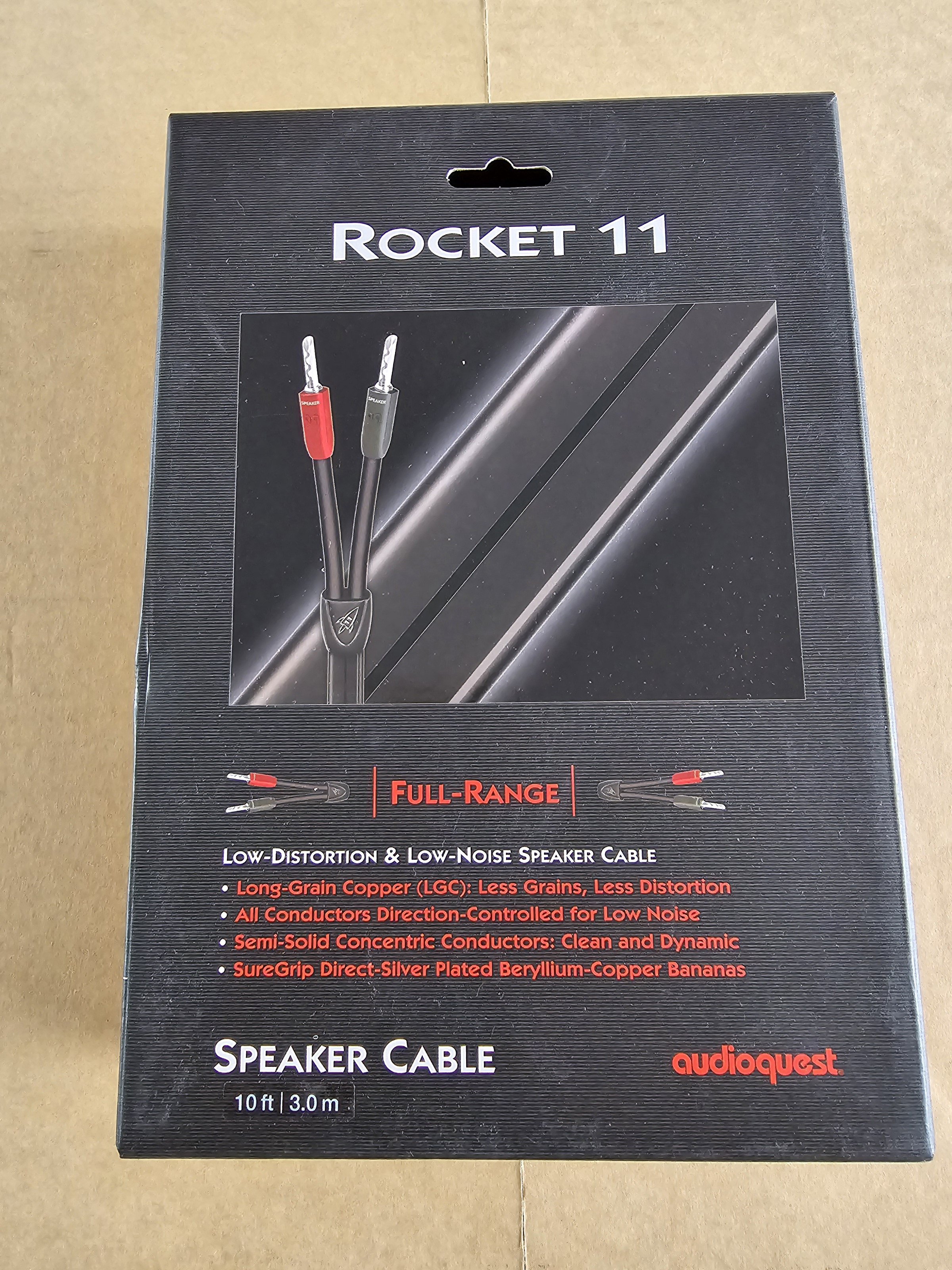 AudioQuest 3m Rocket 11 Full Range Set (Banana Plugs) Speaker Cables ...