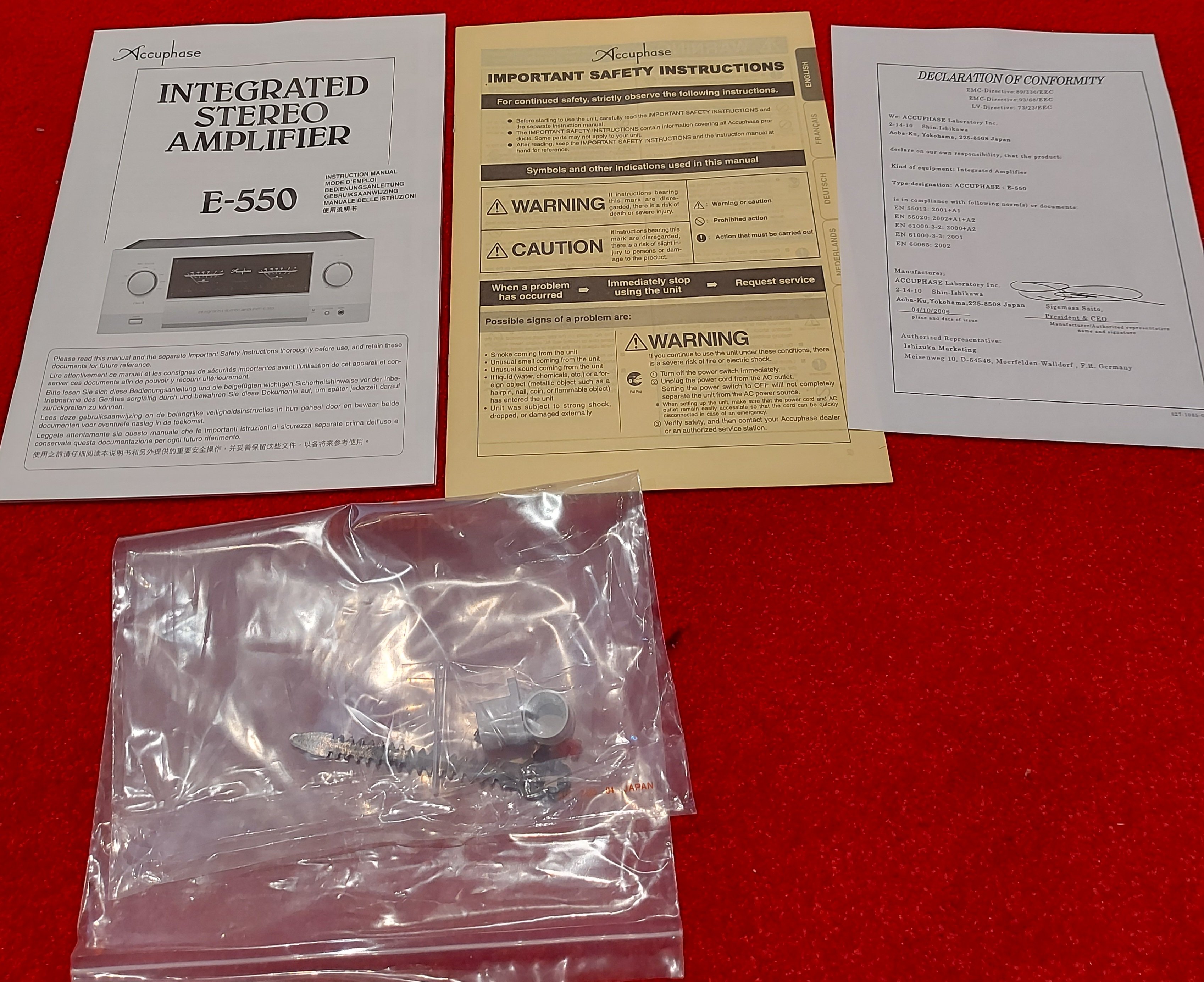 Accuphase E550 Integrated Amplifier (Solid State) - Integrated ...