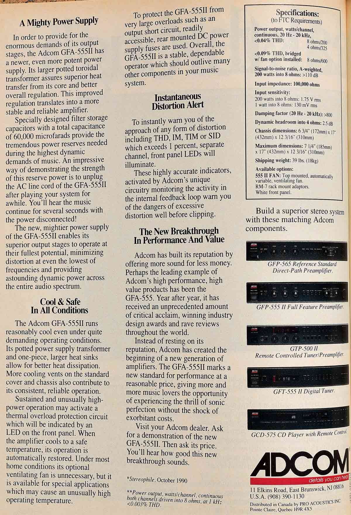 ADCOM GFA555 II & GTP-450 Power Amplifier - Power Amplifiers - StereoNET