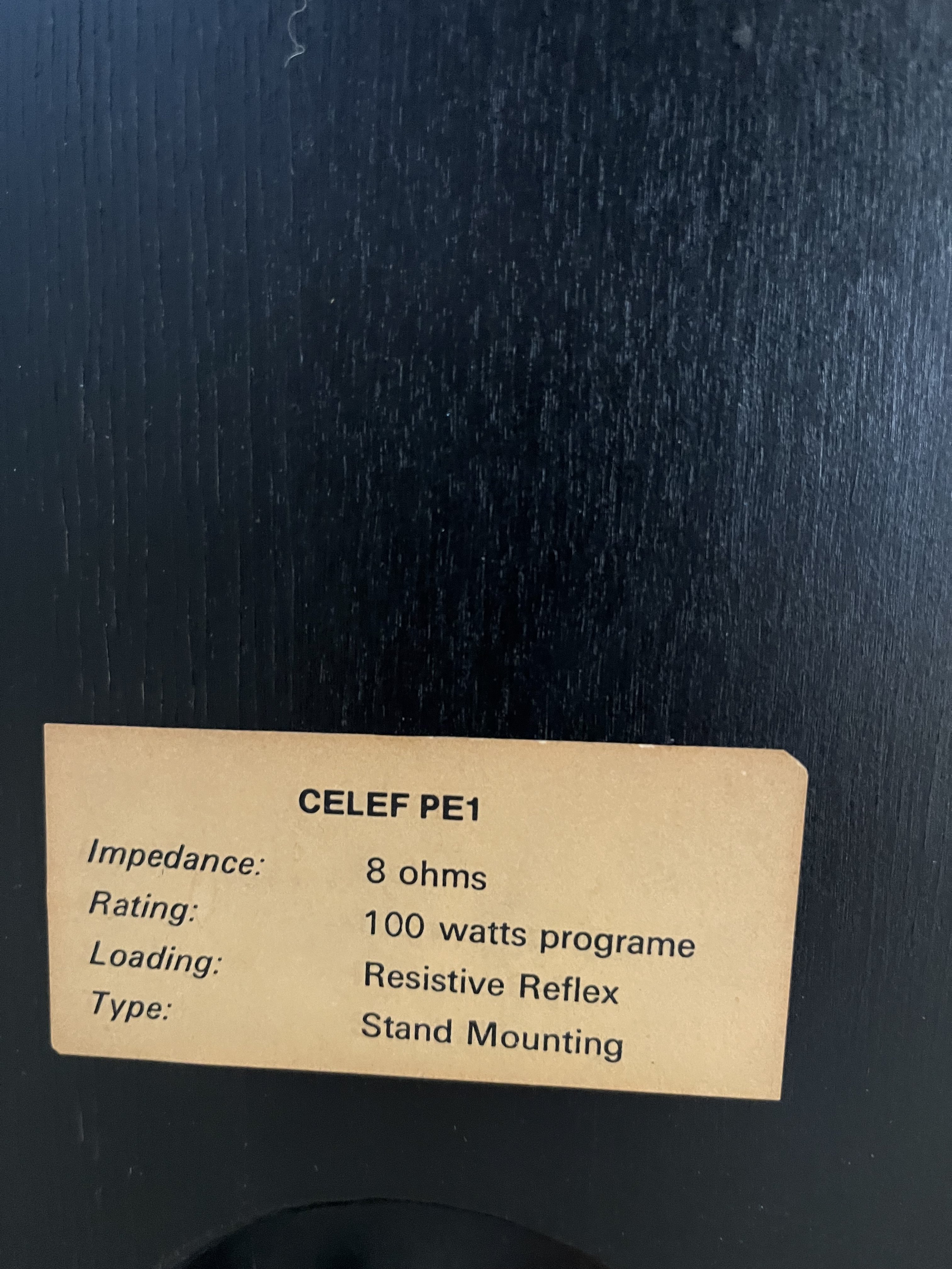 Celef PE1 Standmount Loudspeakers - Floorstanders & Large Monitors ...