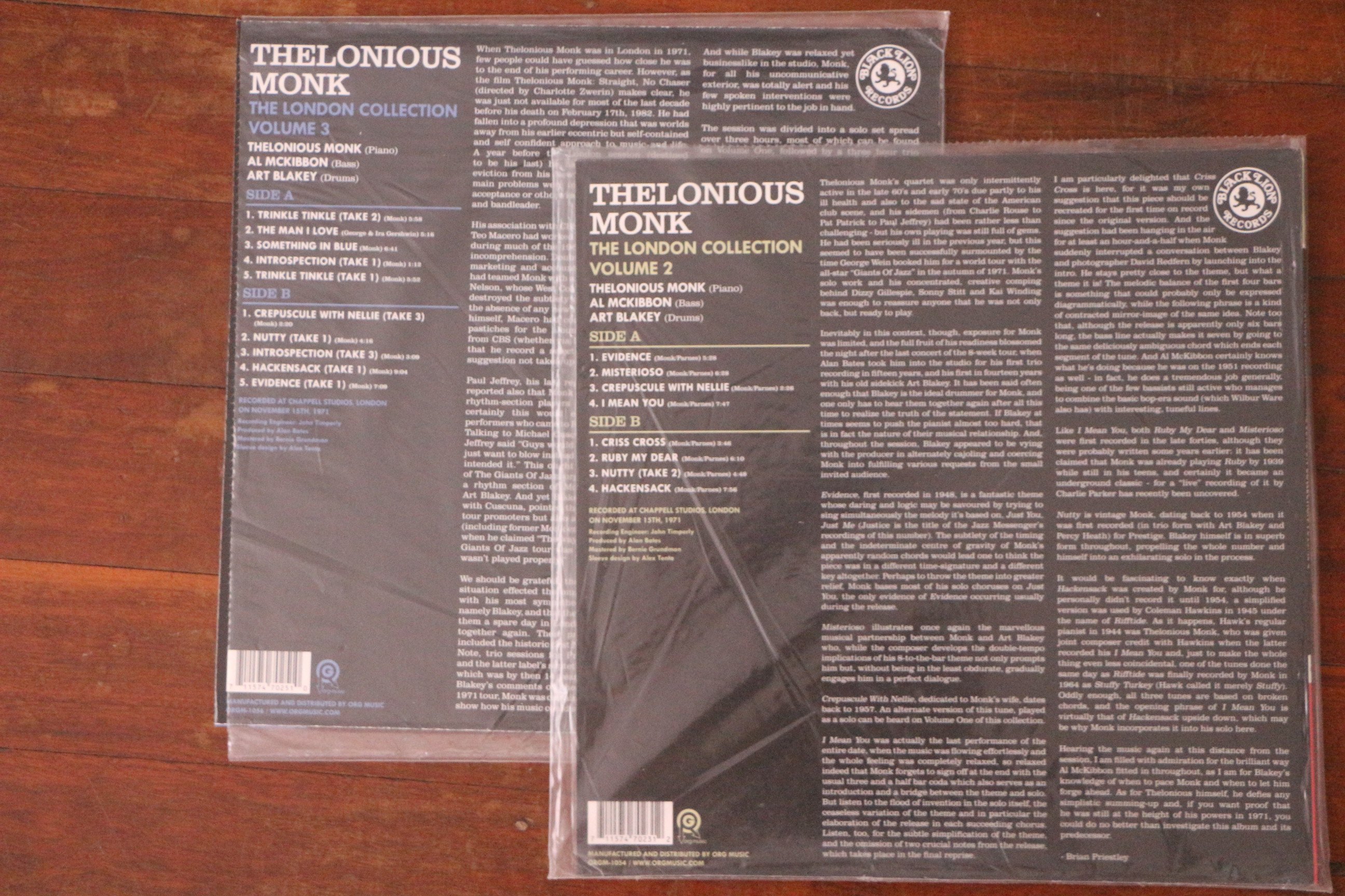 Thelonious Monk-The London Collection Vol 2 & 3 Vinyl Record (LP ...