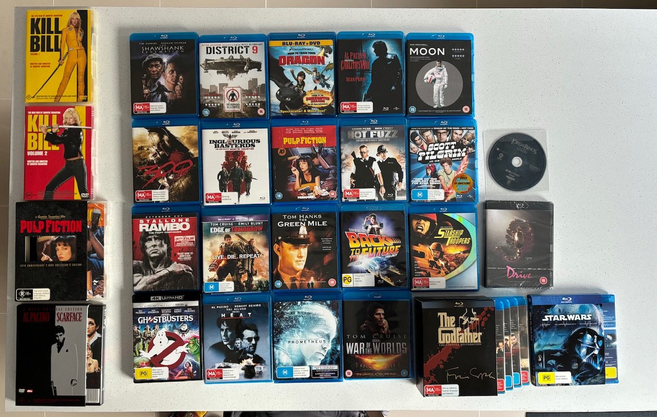 Bluray & DVD bundle - well known & wide ranging. As new condition. Blu ...