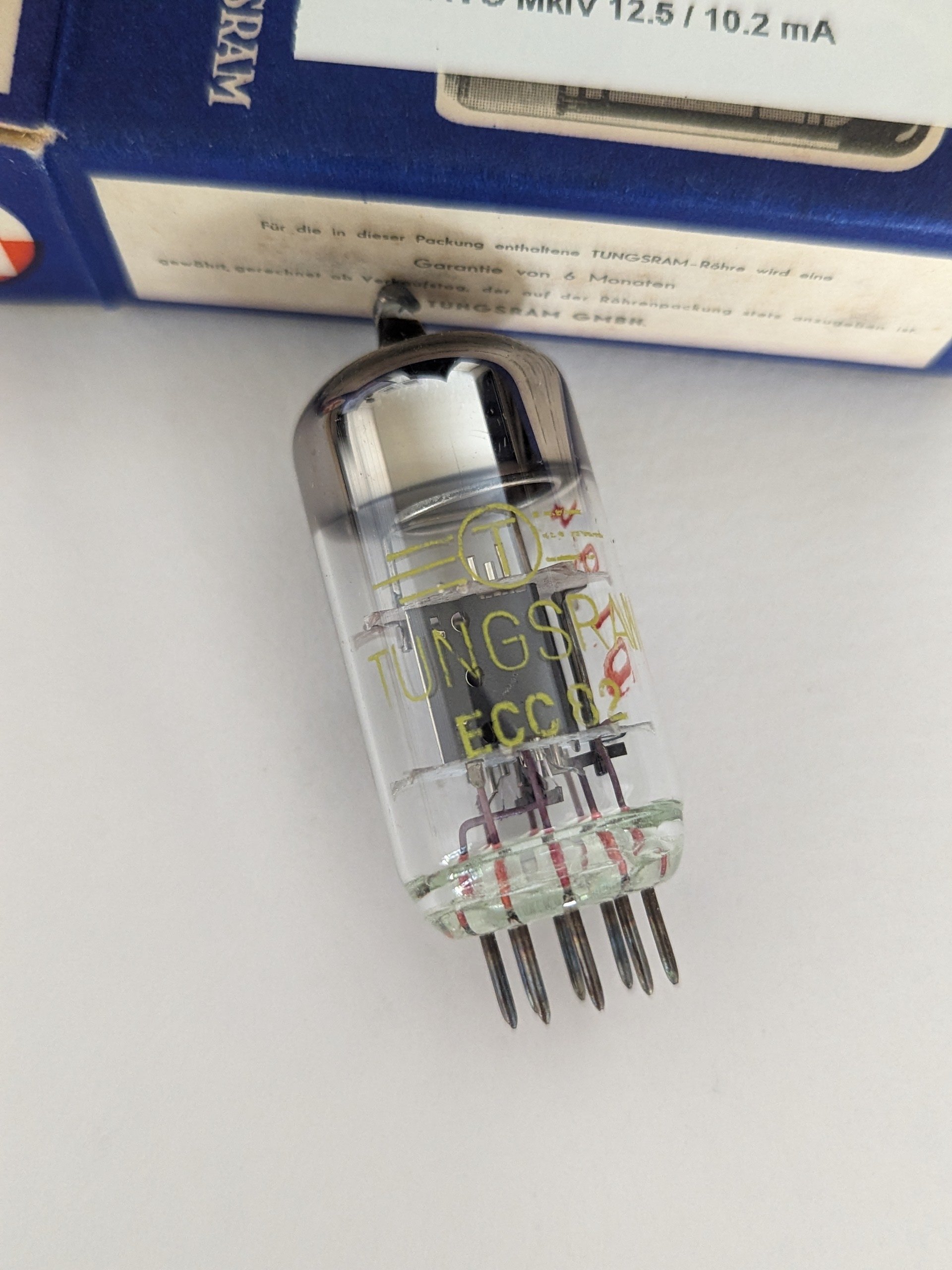 Tungsram ECC82 / 12AU7 Yellow Print Valves/Tubes - Valves / Tubes ...