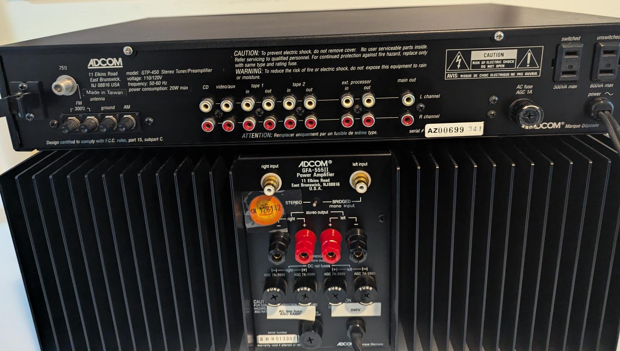 ADCOM GFA555 II & GTP-450 Power Amplifier - Power Amplifiers - StereoNET