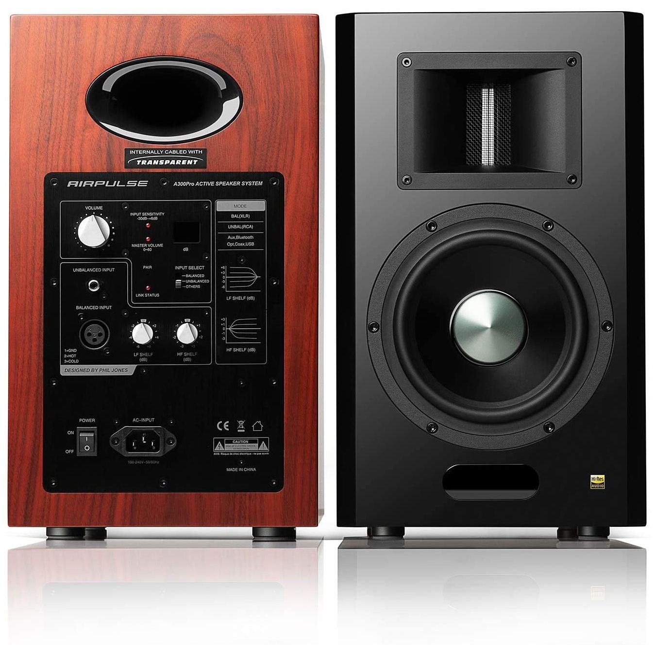 Airpulse A300PRO - Dual Active Speakers with 5.8GHz Wireless Interconnect between Left & Right ...