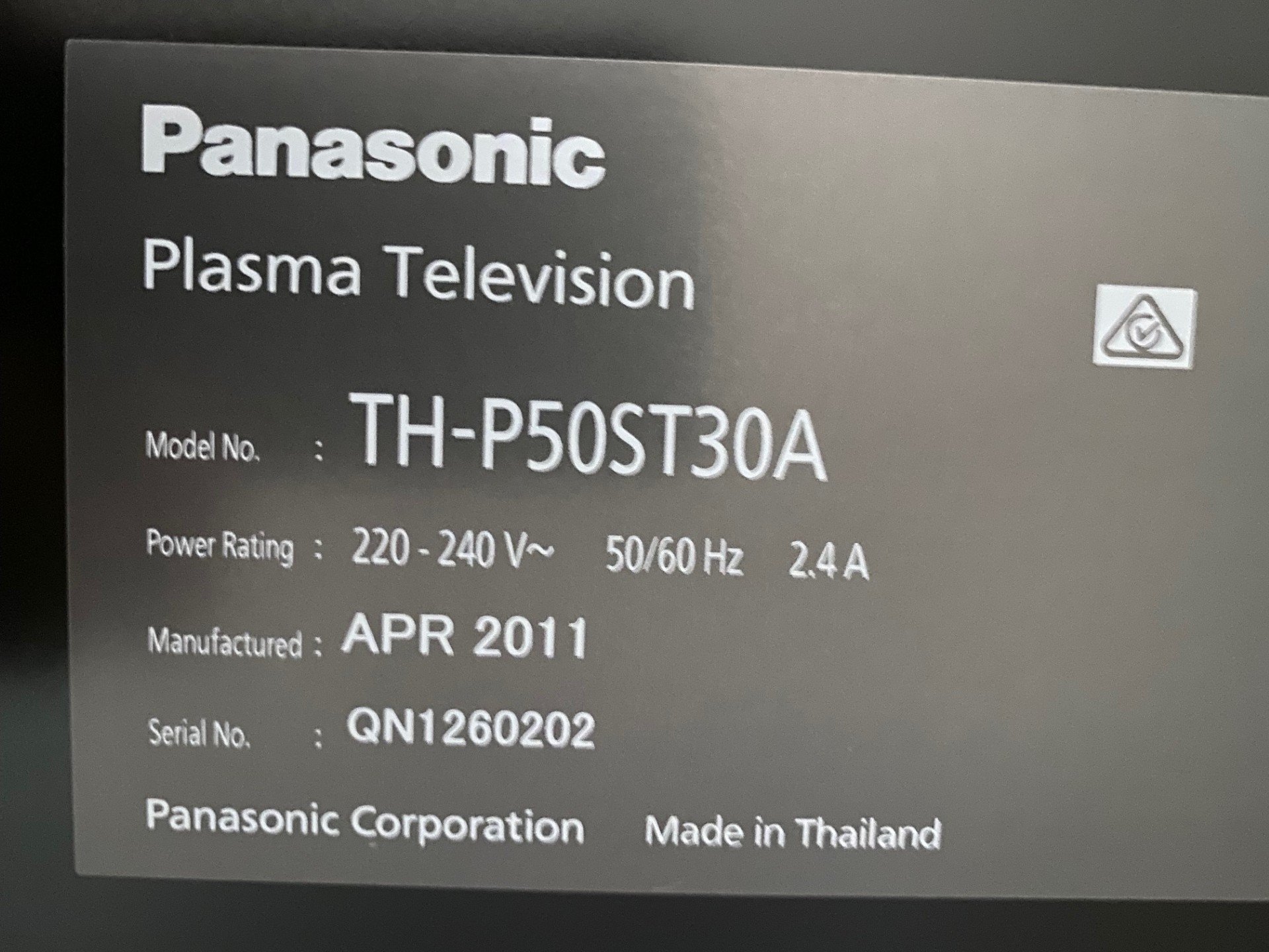 Panasonic Viera 50inch plasma television Television |﻿ Free and Giveaways