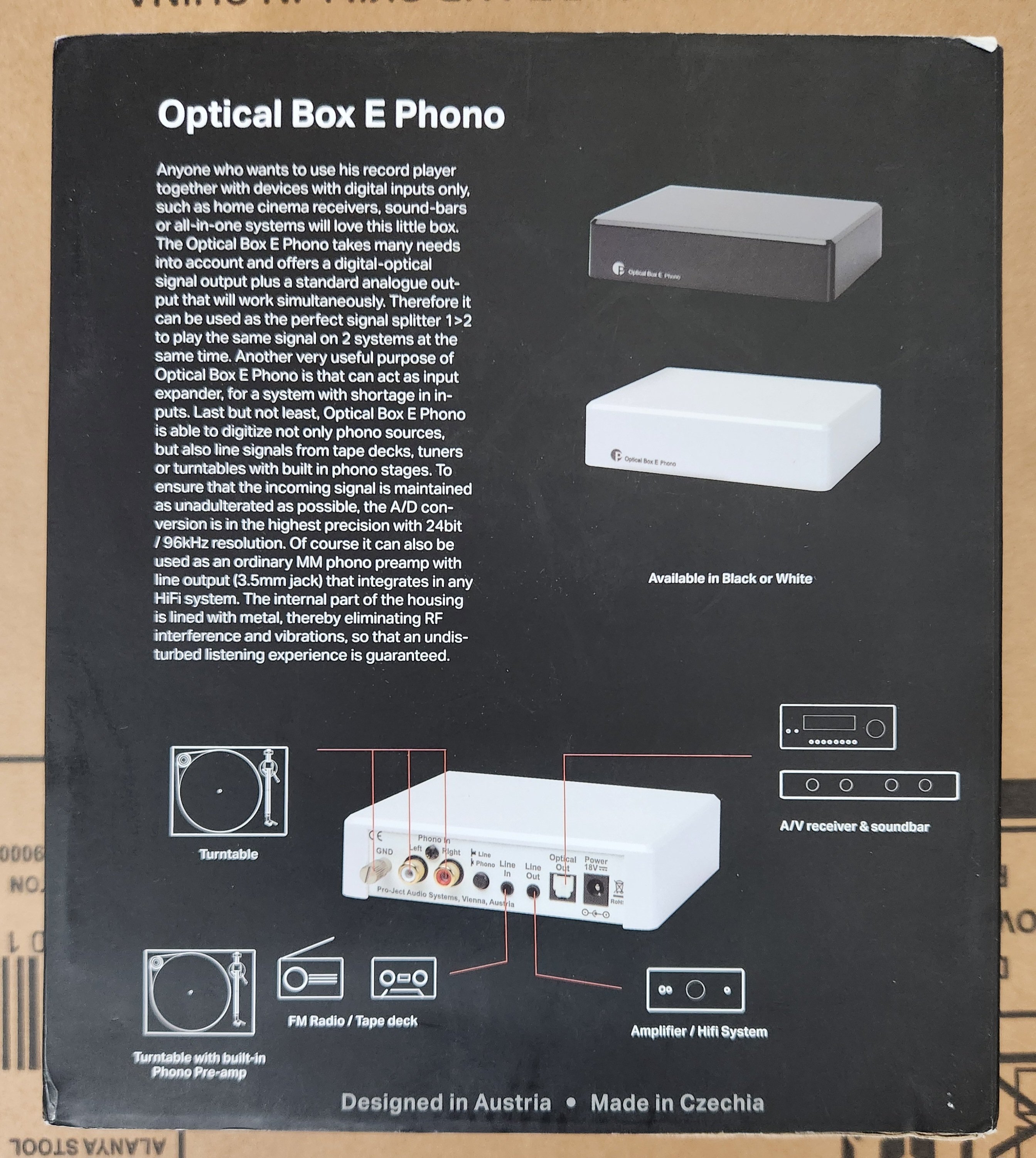 Pro-Ject Optical Box E Phono Preamplifier - Phono Amplifiers - StereoNET