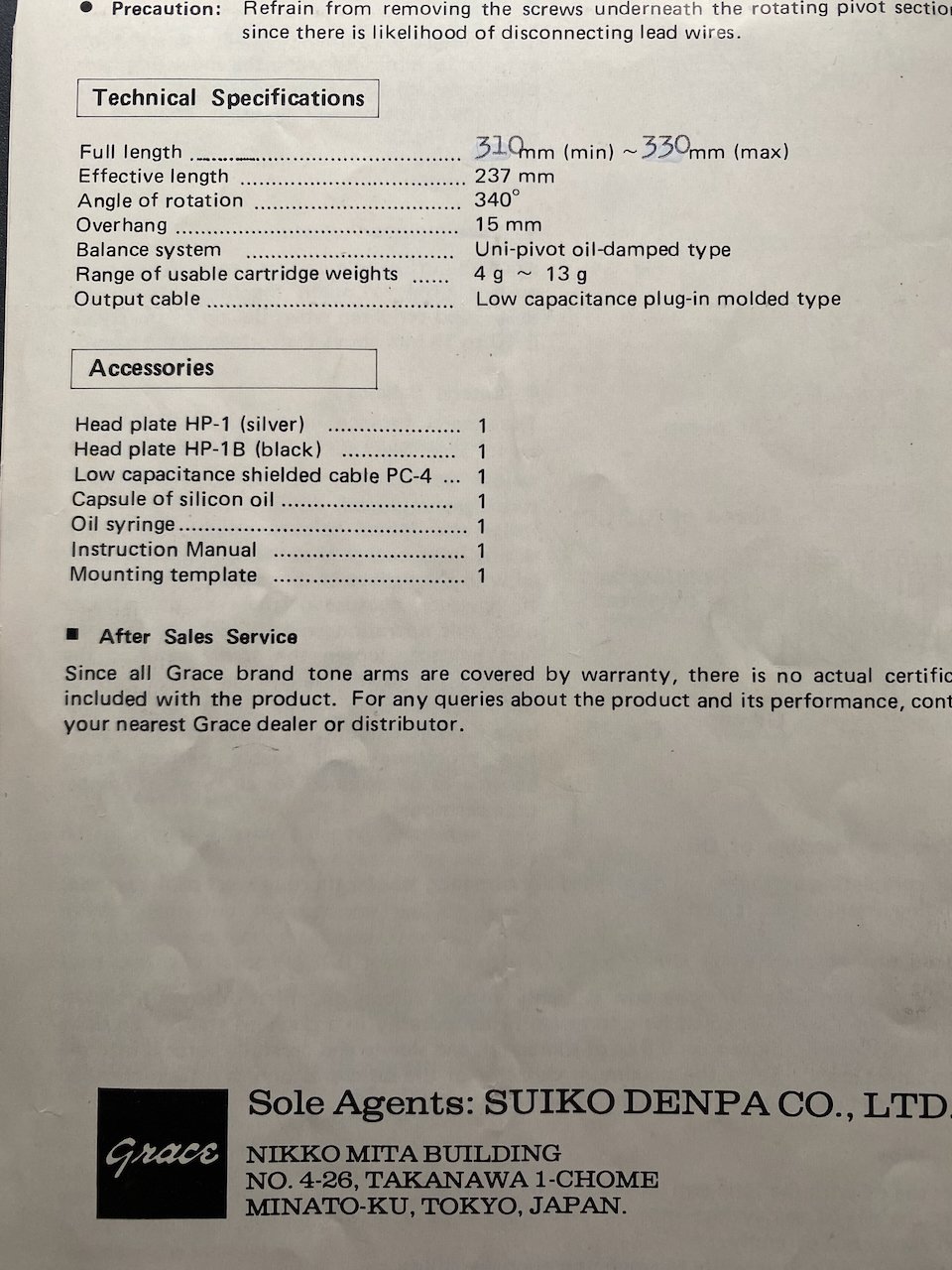 Grace G-704 Tonearm - Tonearms - StereoNET