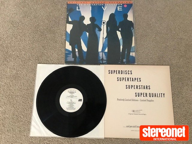 Manhattan Transfer "Live" Mobile Fidelity Master Recording Vinyl Record ...