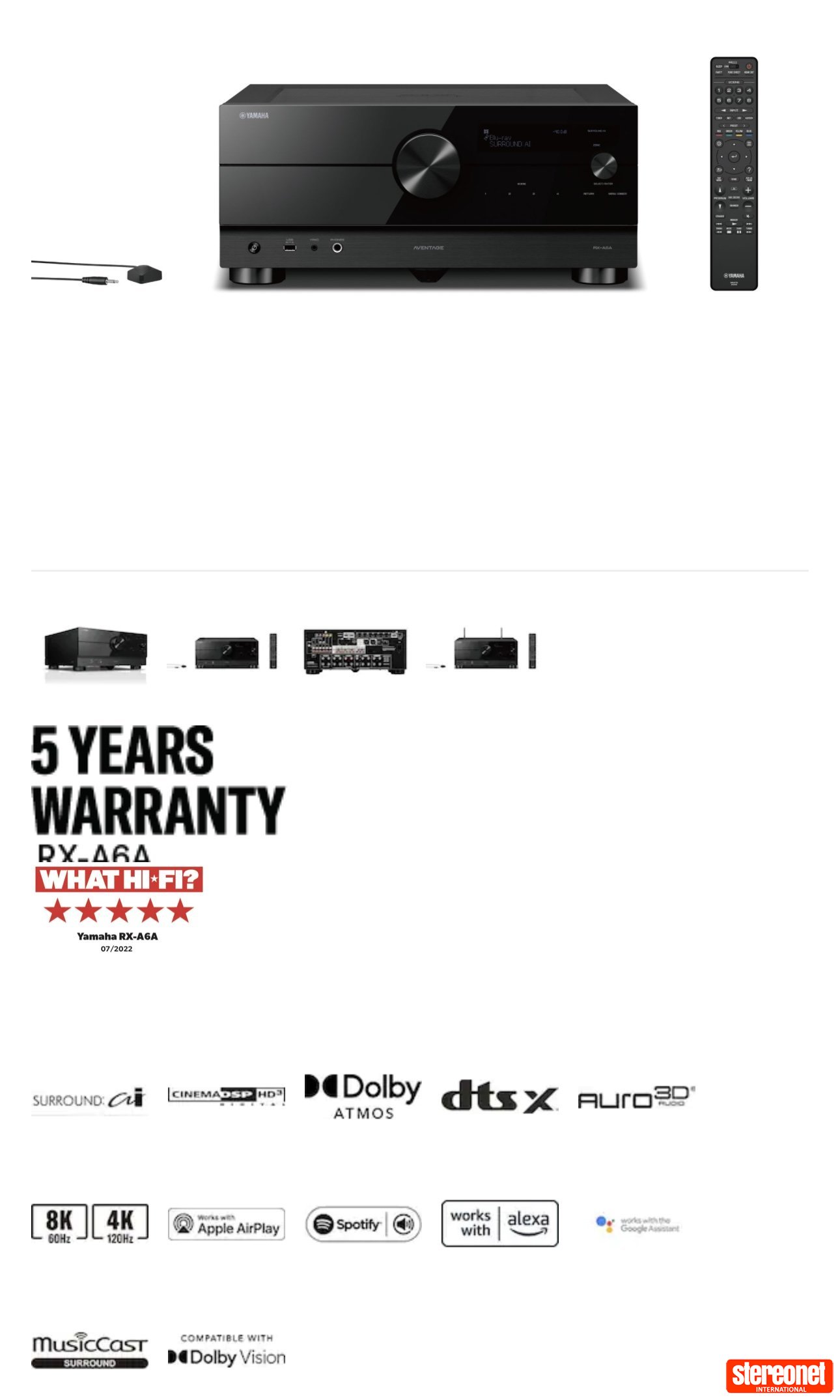 Yamaha Aventage RX-A6A AV Receiver - AV Receivers & Processors - StereoNET