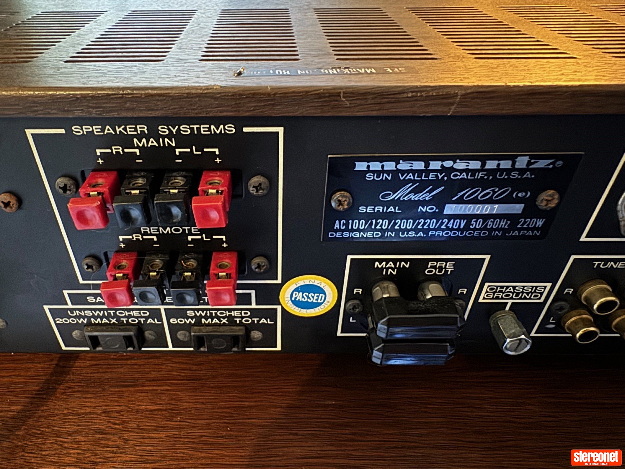 Marantz Model 1060 - Vintage Integrated Amplifier - Integrated ...