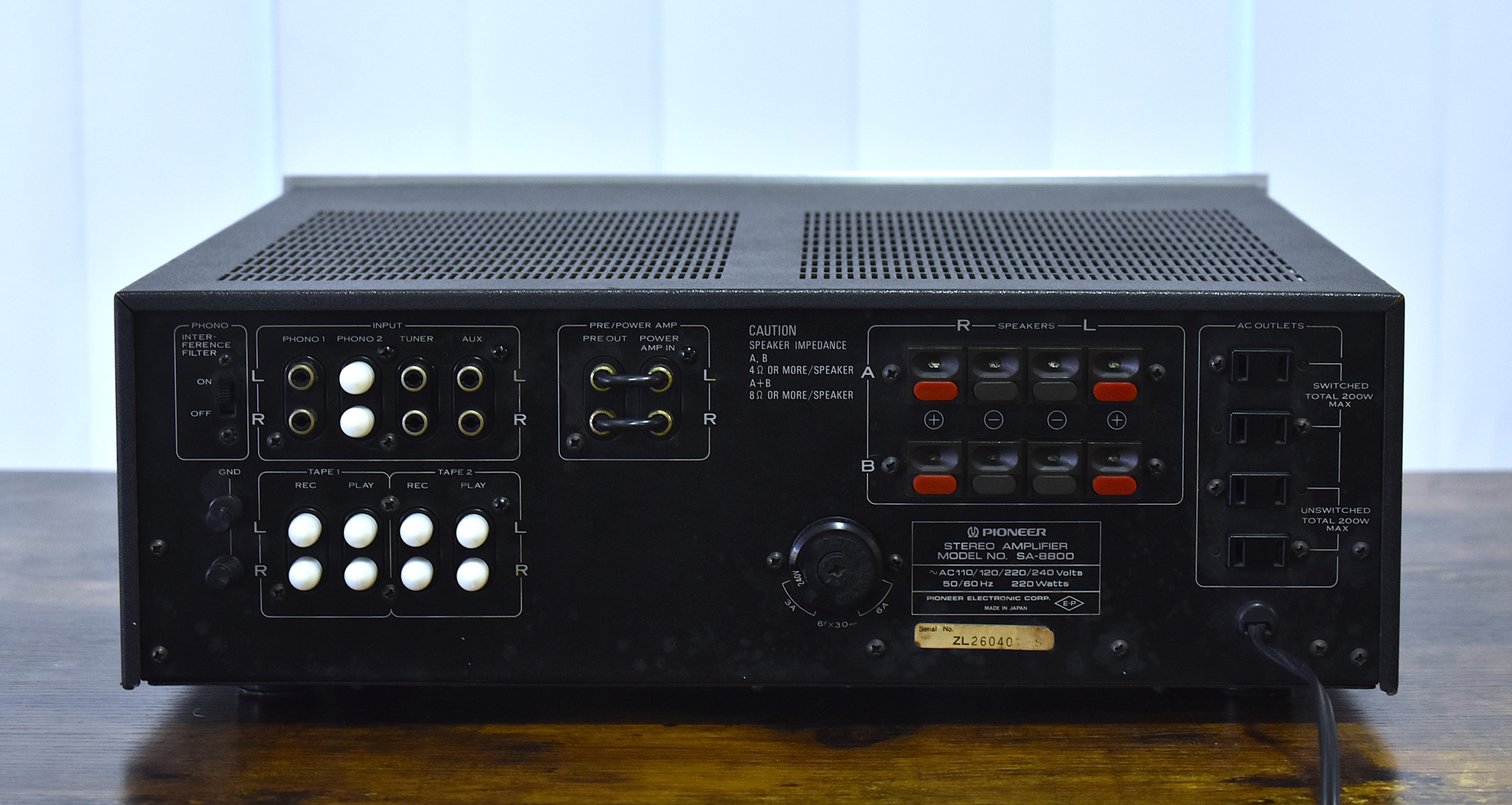 Pioneer SA 8800 Integrated Amplifier (Solid State) - Integrated ...