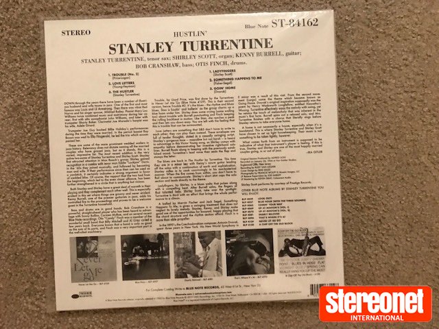 Stanley Turrentine "Hustlin'" Blue Note Tone Poet 180g Vinyl Vinyl ...