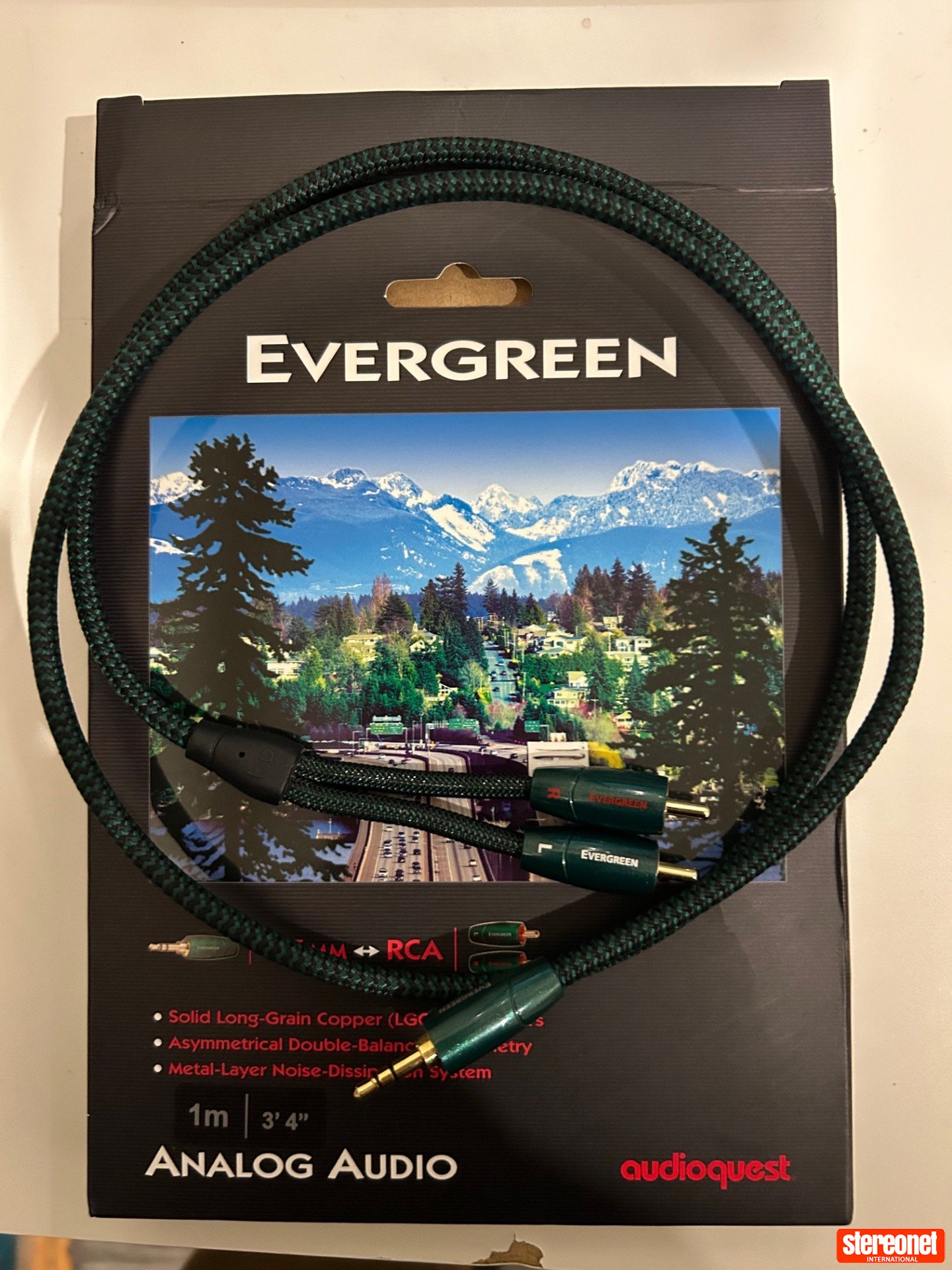 AudioQuest EVERG01MR (Evergreen 3.5mm to RCA Interconnect 1m ...