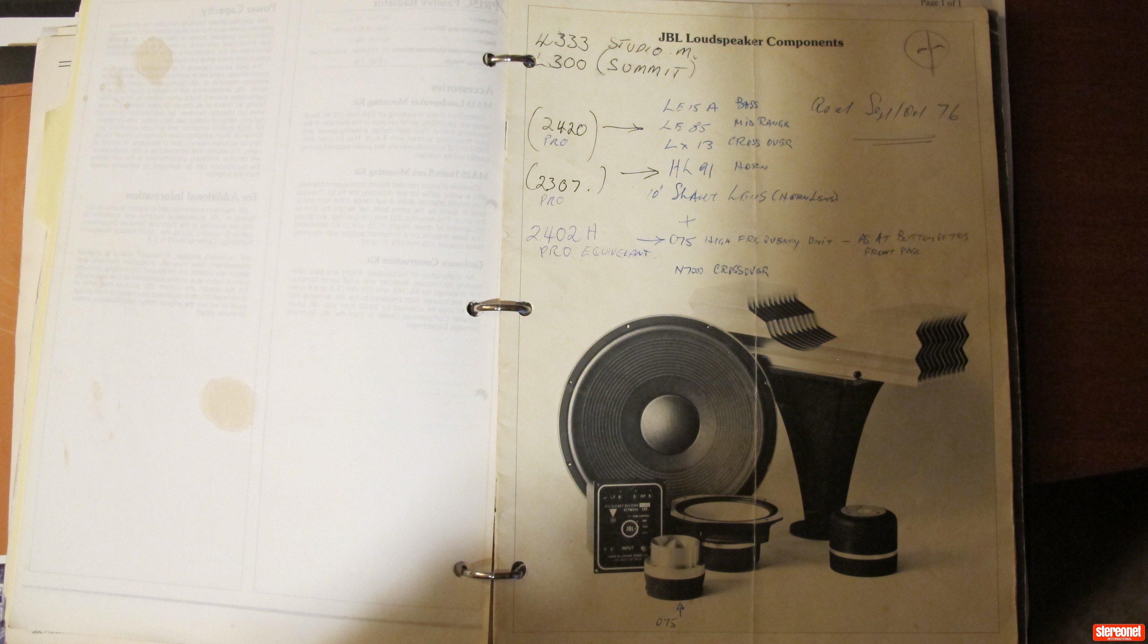 THE JBL STORY BOOK+HEAPS OF JBL LITERATURE |﻿ Books / Magazines etc.