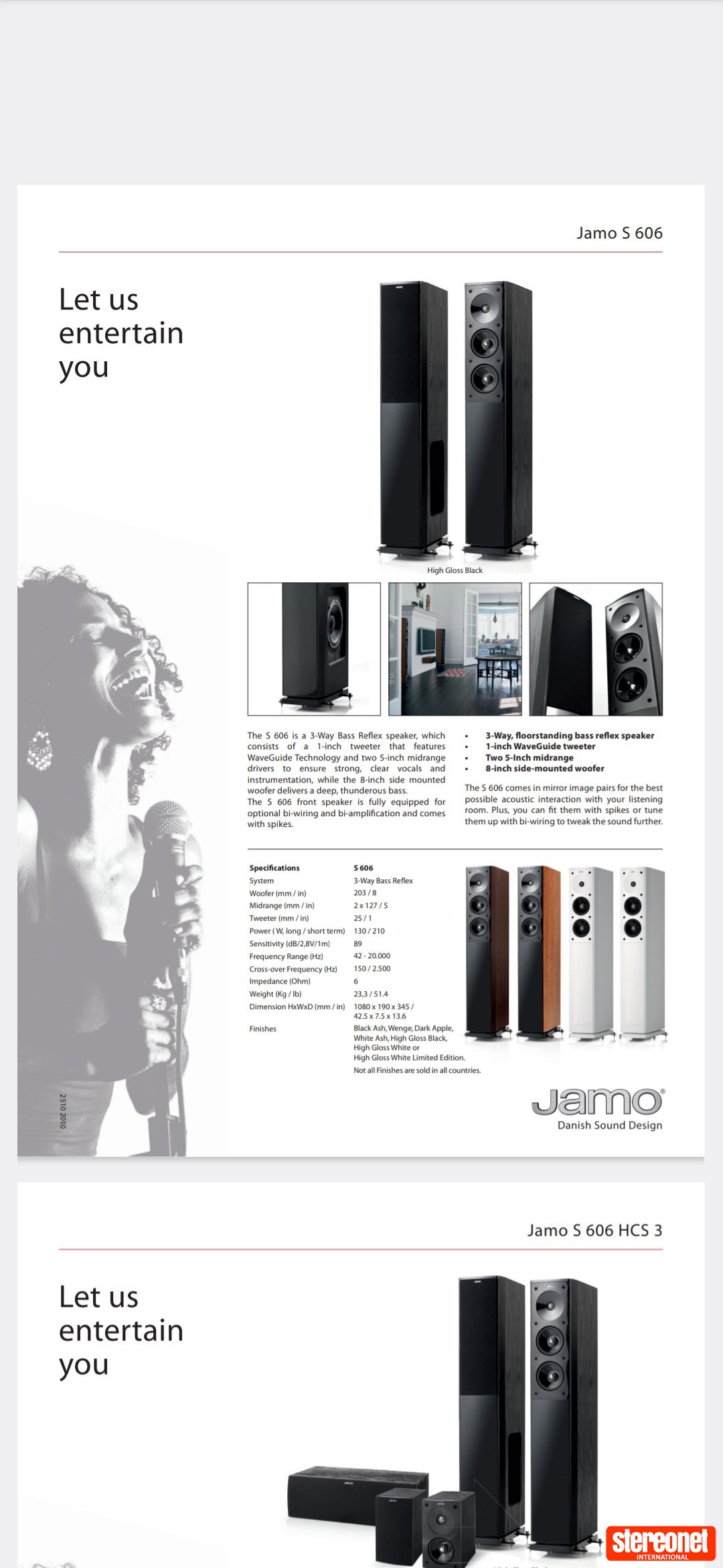 Jamo S606 LCR Home Theatre Speakers - Loudspeaker Packages - StereoNET