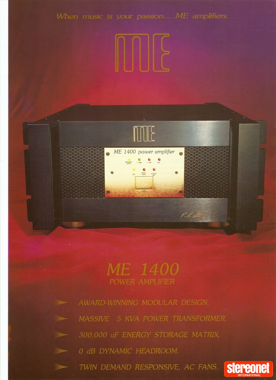 ME Sound (Australia) 1400 Power Amplifier - Power Amplifiers - StereoNET