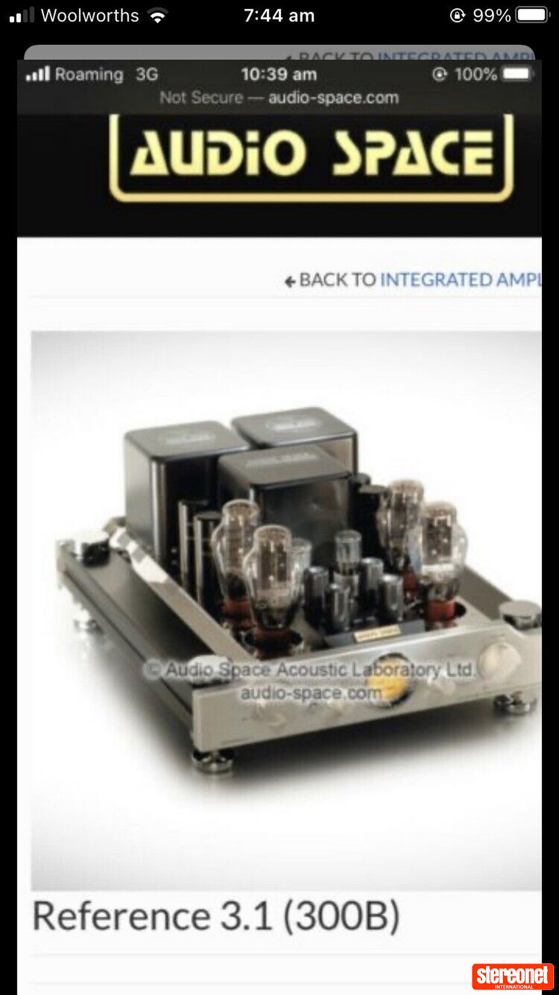 Audio Space Reference 3.1 Integrated Amplifier (Valve) |﻿ Integrated ...