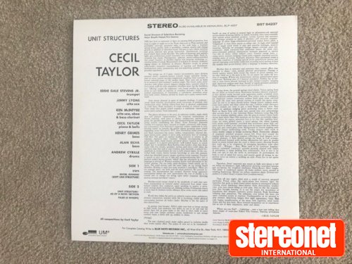 Cecil Taylor " Unit Structures" Blue Note Vinyl Record (LP) |﻿ Vinyl Records