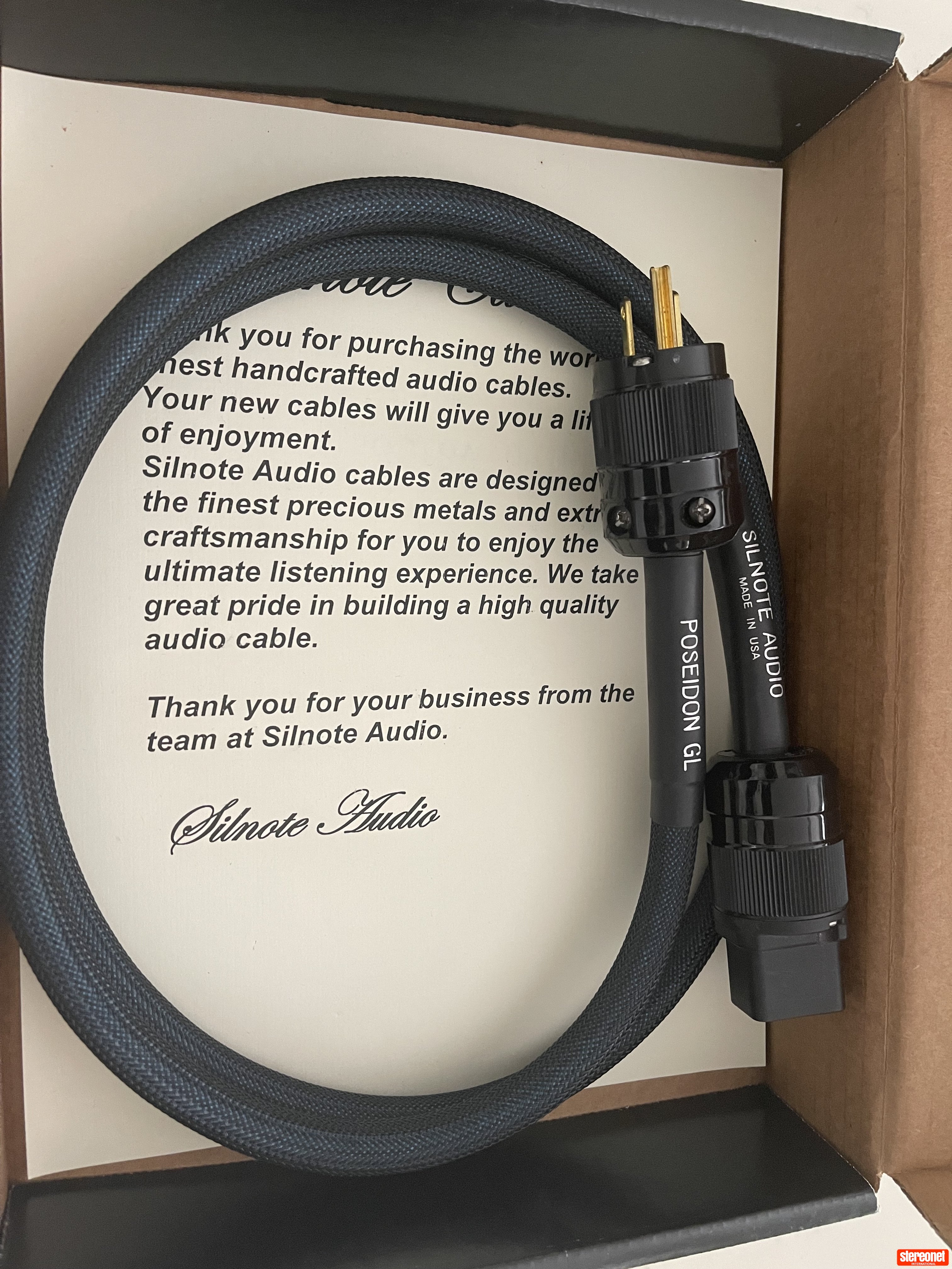 Silnote Audio Poseidon GL Reference Power Cable - Power Cables - StereoNET