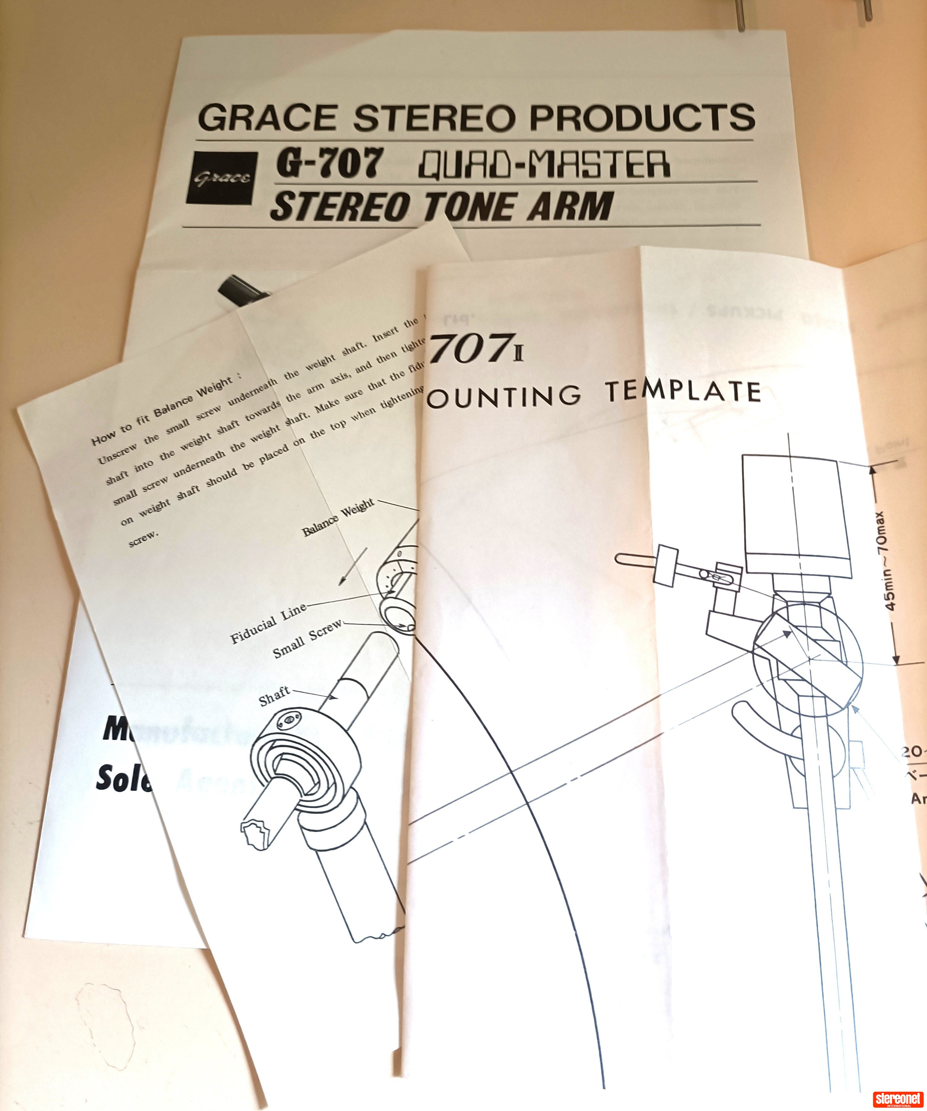 Grace G-707 Tonearm - Tonearms - StereoNET