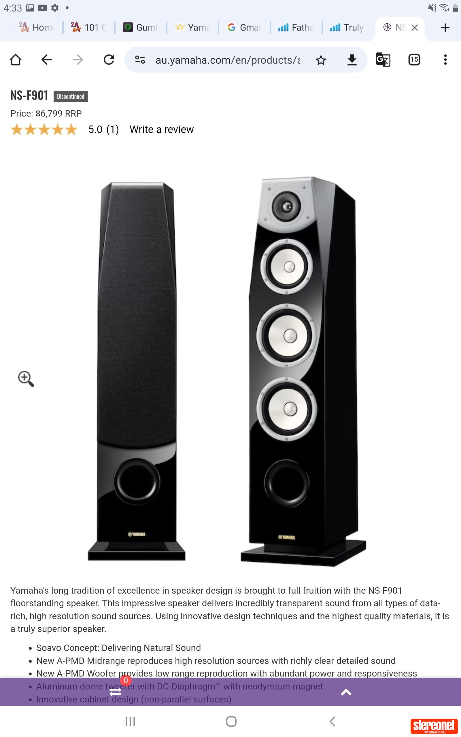 Yamaha NS-F901 Speakers Floorstanding Loudspeakers - Wanted to Buy ...