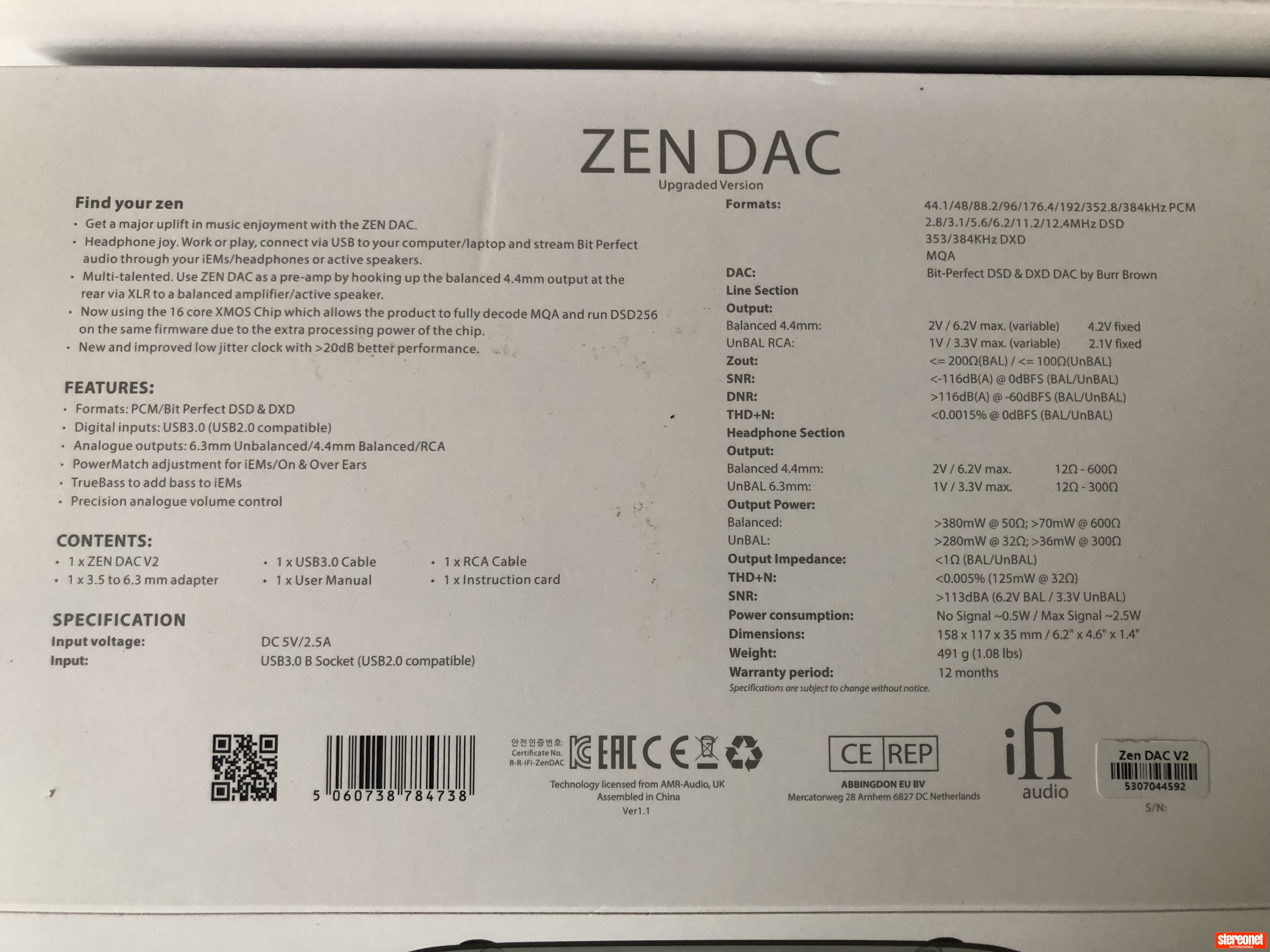 iFi Audio Zen DAC V2 Headphone Amplifier (with DAC) |﻿ DACs and Streamers