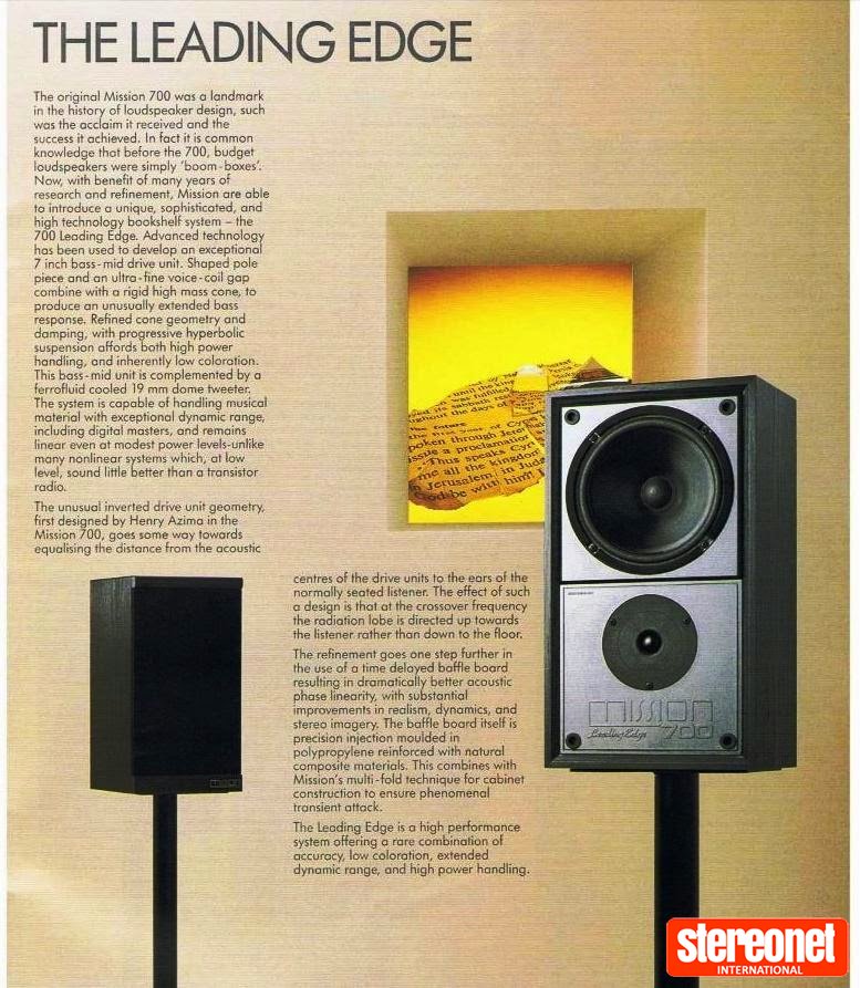 Mission Model 700 Leading Edge Bookshelf Loudspeakers - Bookshelf ...