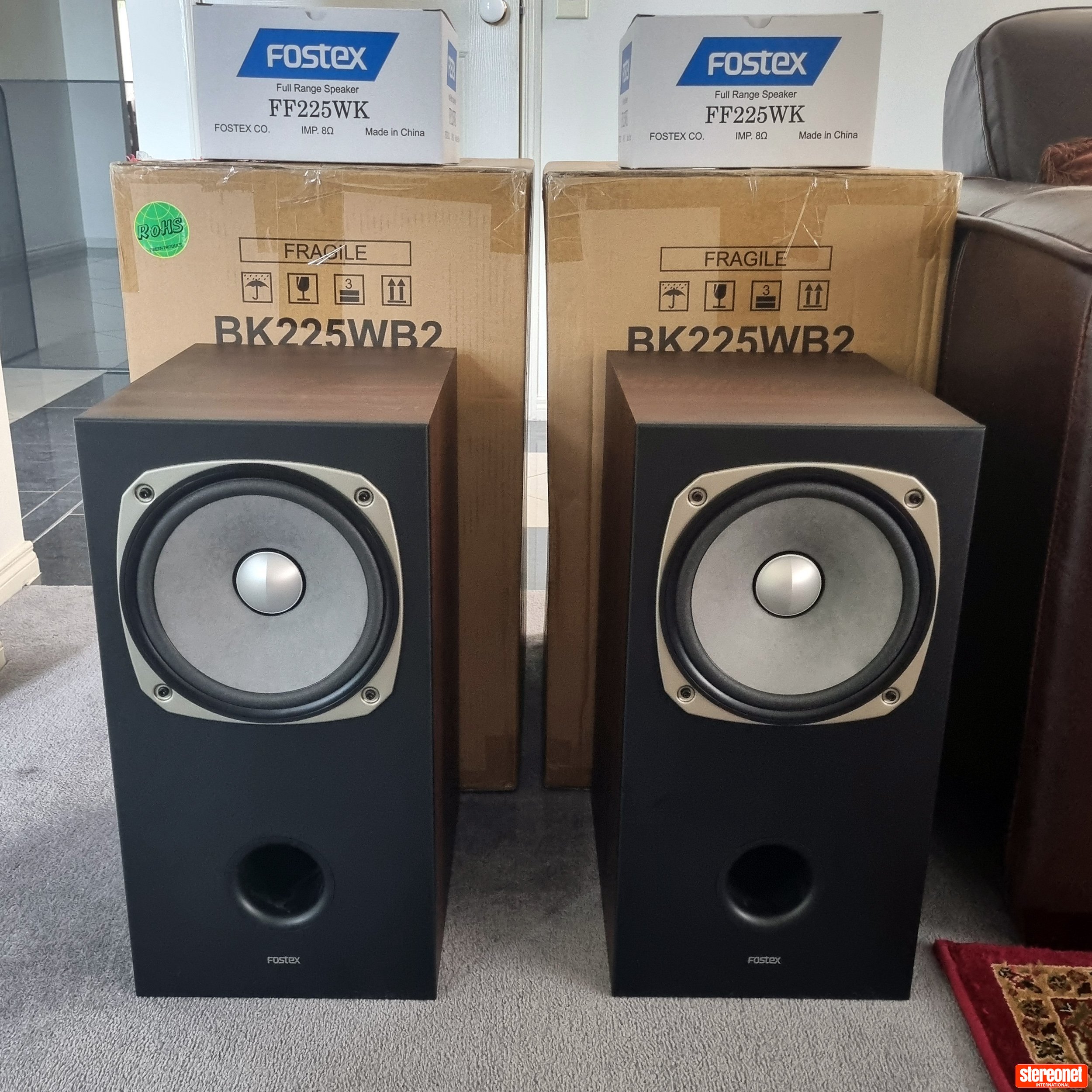 Fostex MK225WB2 Enclosure & FF225WK Drivers Standmount Loudspeakers ...