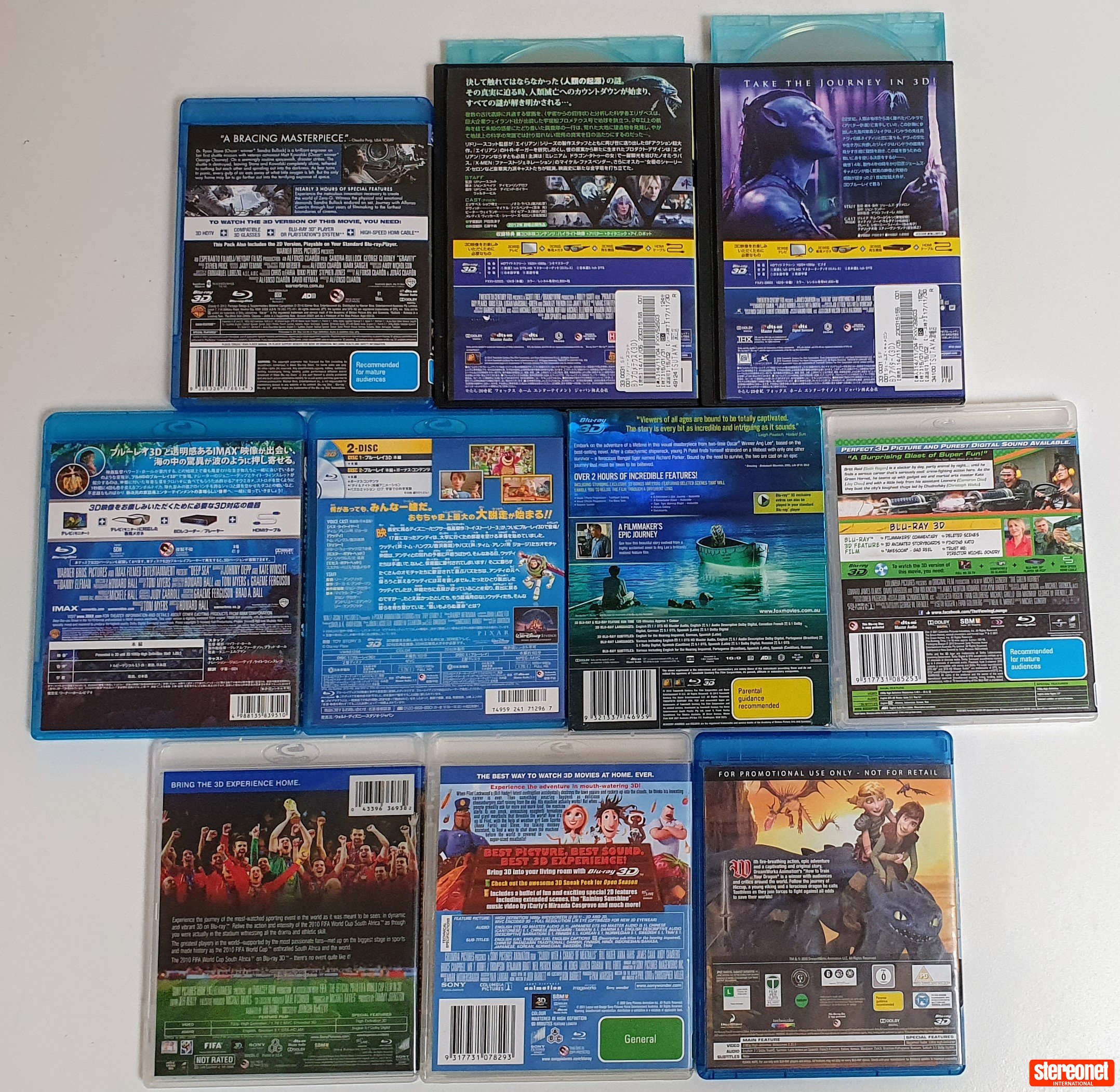 3D Blu-Ray lot (10 titles) Blu-ray Disc - Blu-ray / DVD - StereoNET