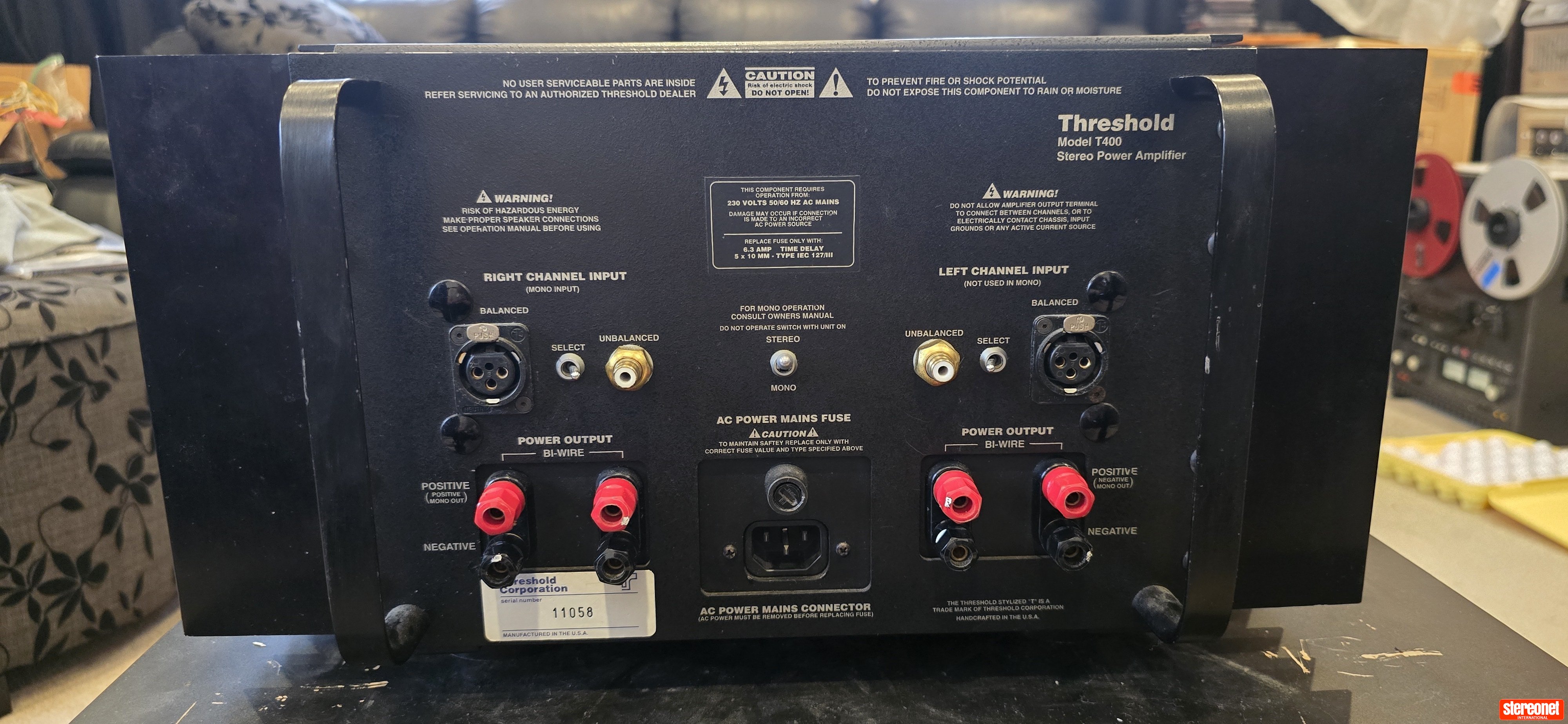 Threshold T-400 Power Amplifier - Power Amplifiers - StereoNET