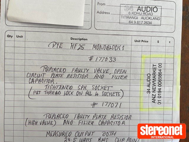 PYE HF25 & HF25A Pre / Power Combination - Integrated Amplifiers ...