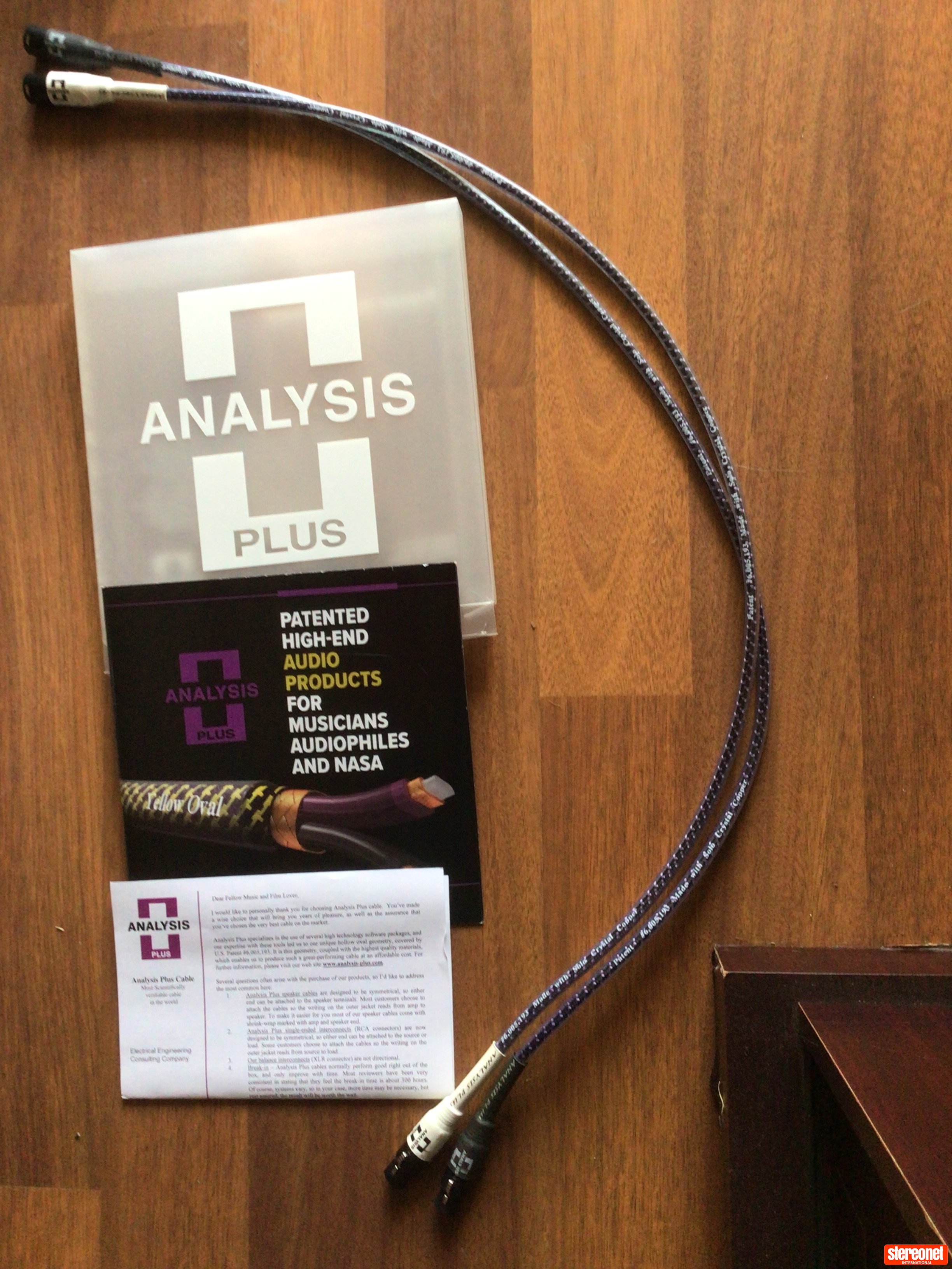 Analysis Plus Solo Crystal Oval Interconnect Cables (XLR) |﻿ Interconnects