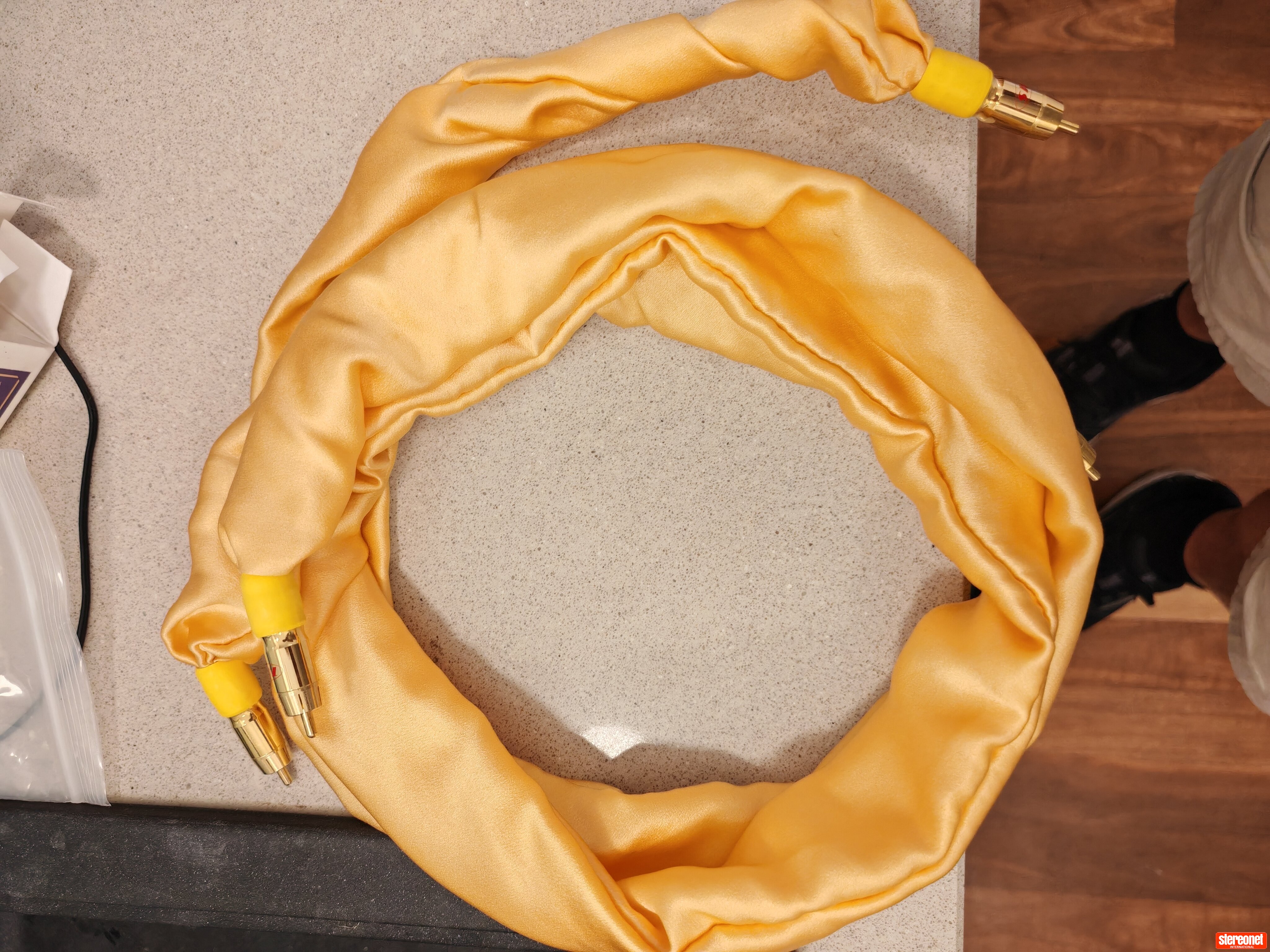 Custom Inca Red Japanese vintage cable silk covered 1m pair ...