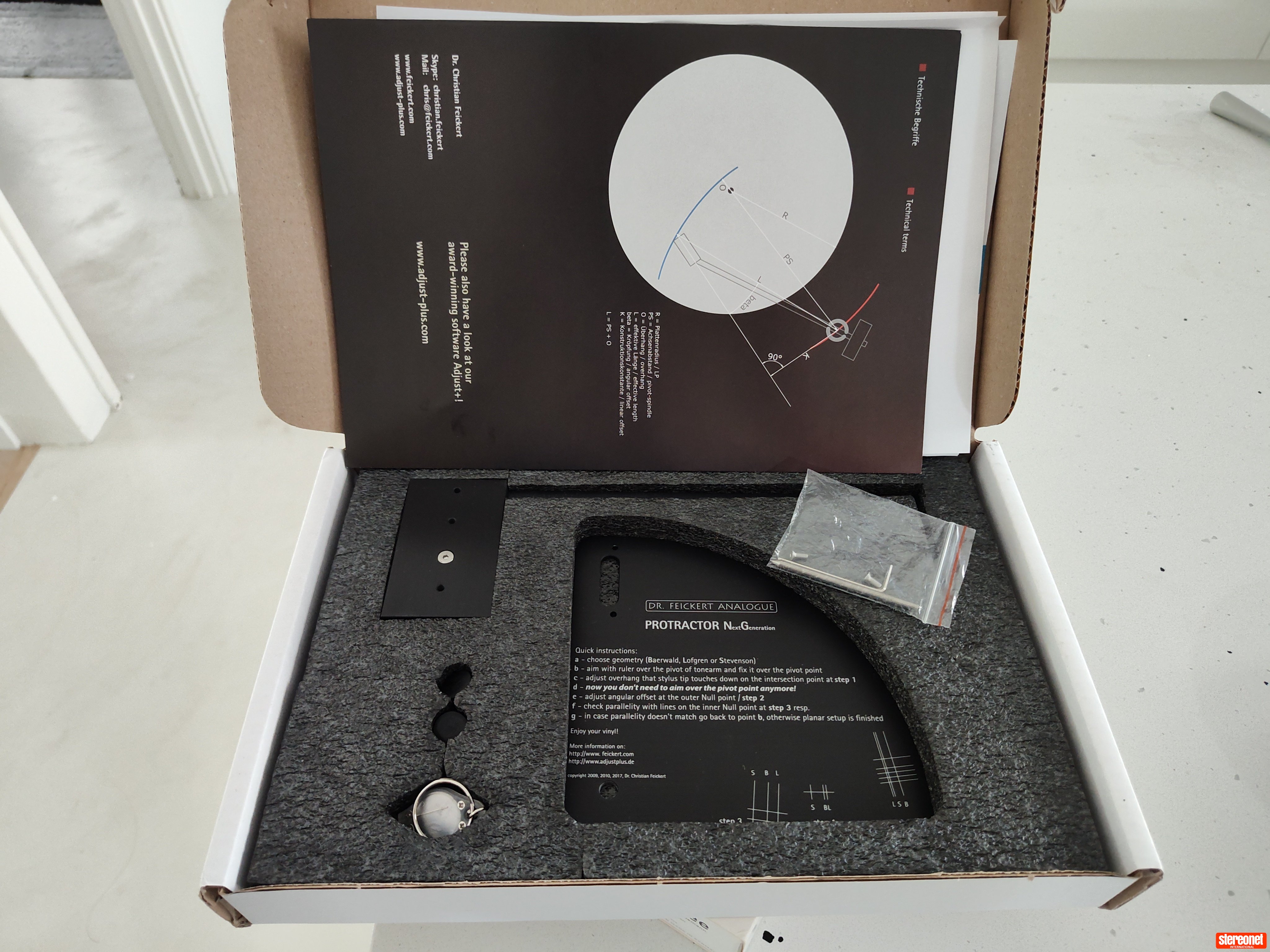 Dr. Feickert Protractor Next Gen Turntable Accessory - Analogue ...