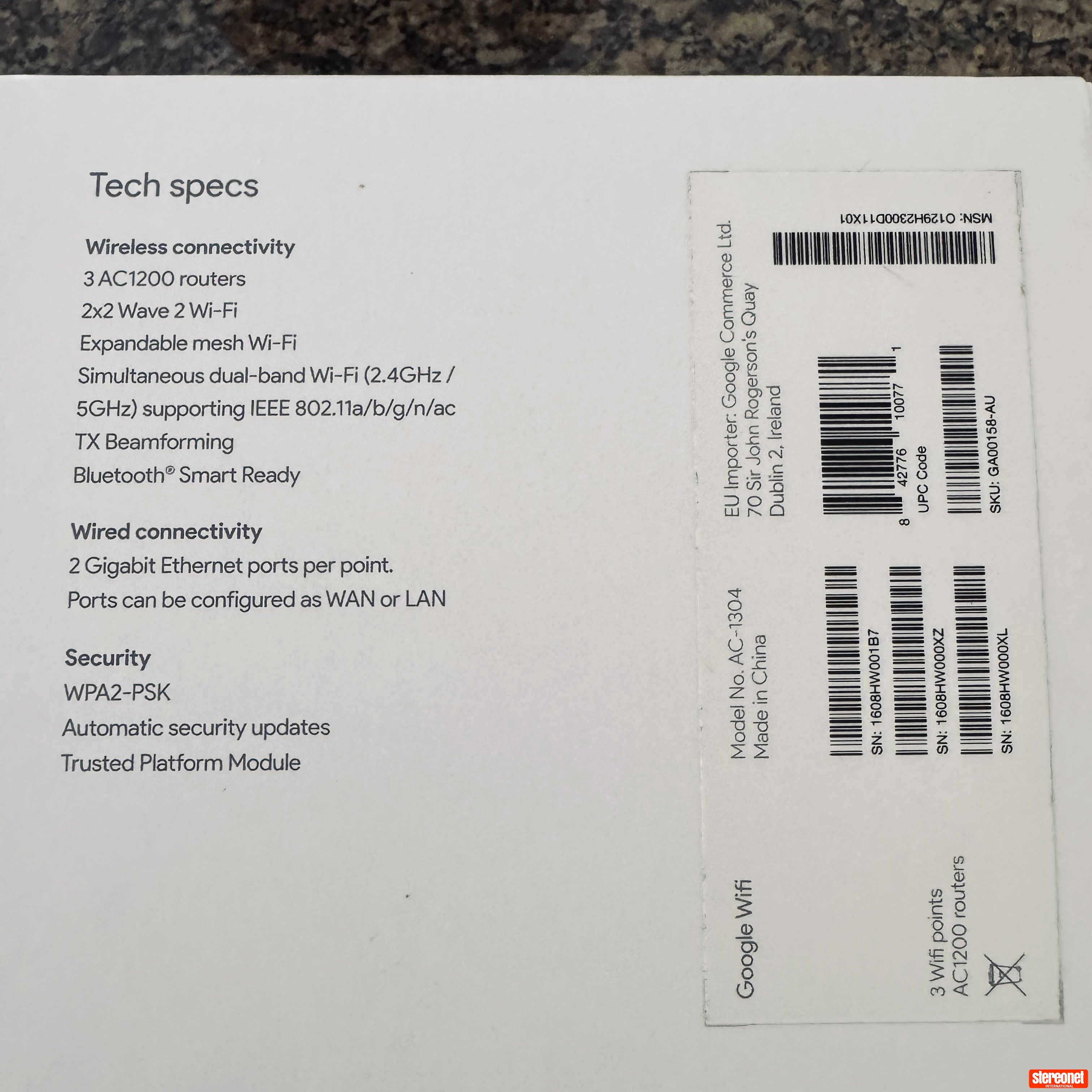 Google Home Wifi 3 pack - AC1200 Mesh WiFi System - Networking ...