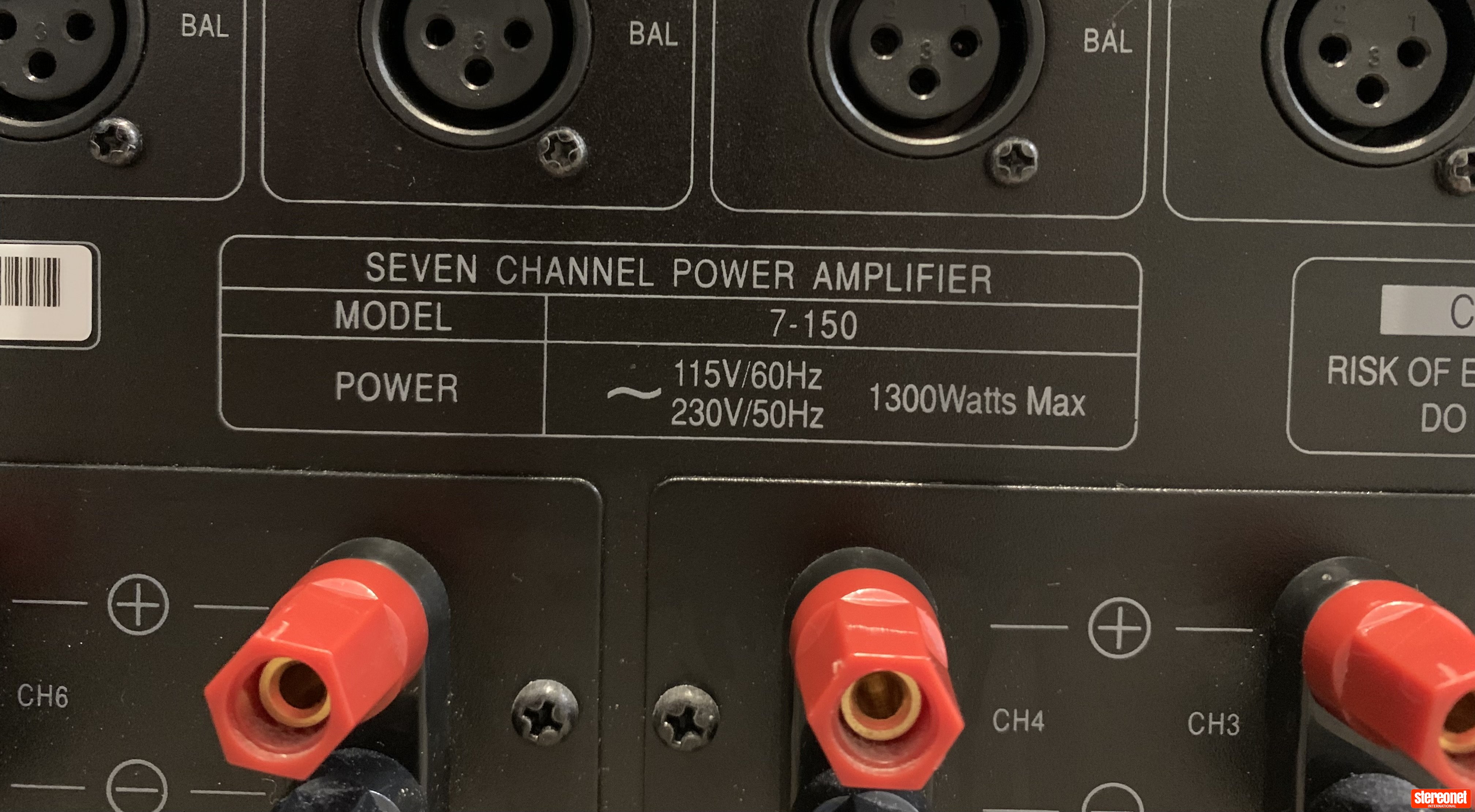 Sherbourn 7 channel 7-150 Power Amplifier - Multi Channel Amplifiers ...